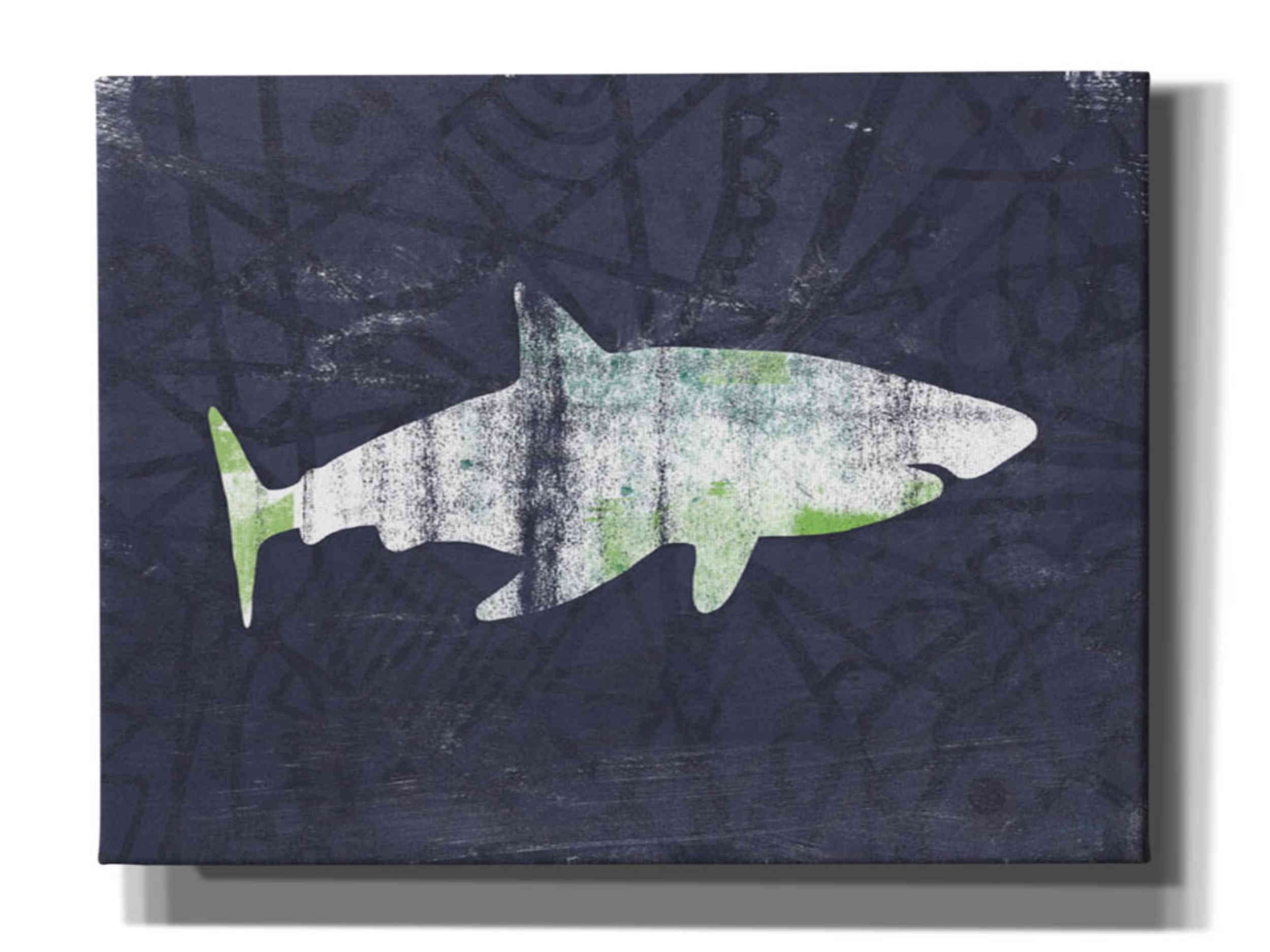 Epic Graffiti 'Shark I' by Linda Woods, Canvas Wall Art, 18"x26 ...