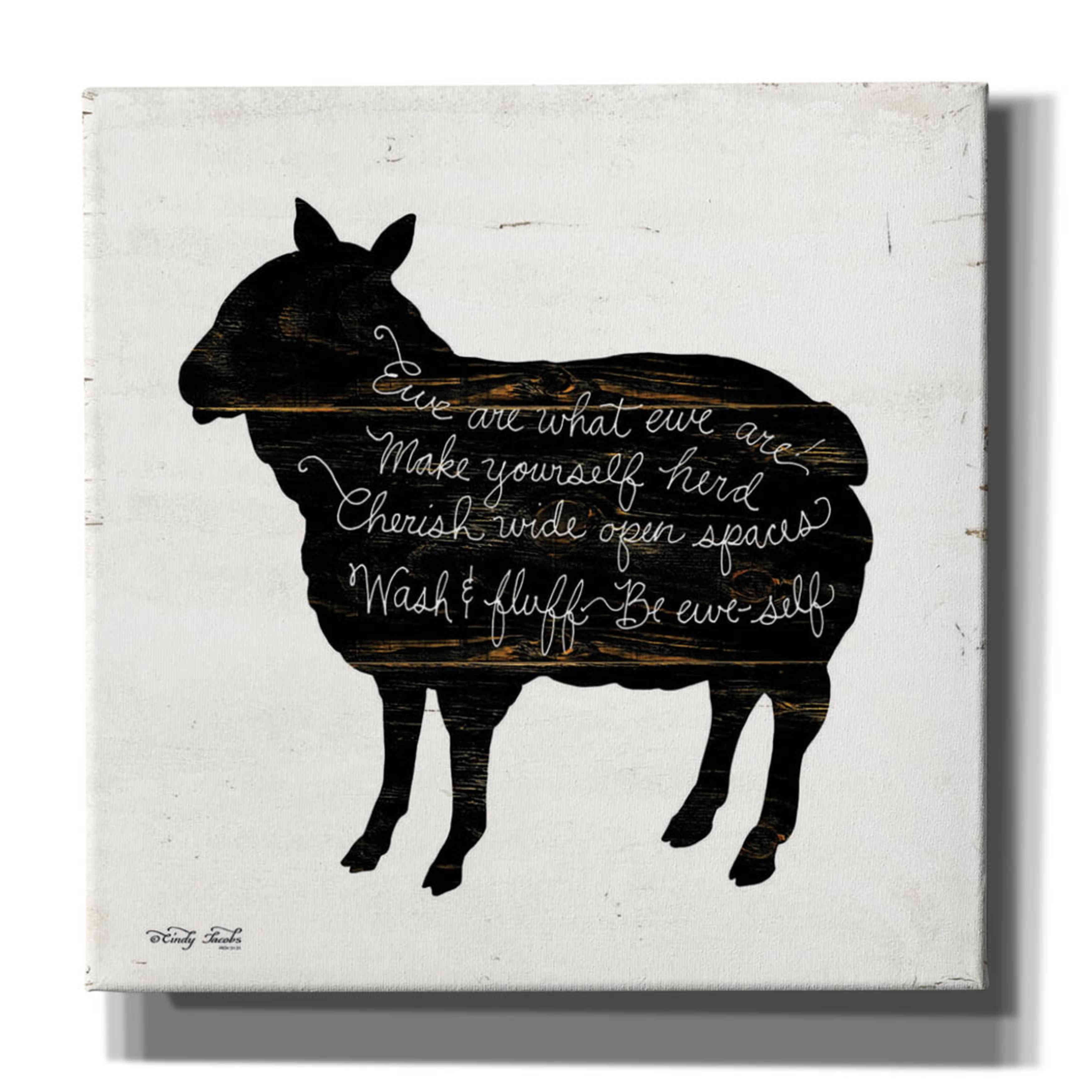 Epic Graffiti 'Sheep - Make Yourself Herd' by Cindy Jacobs, Canvas Wall ...