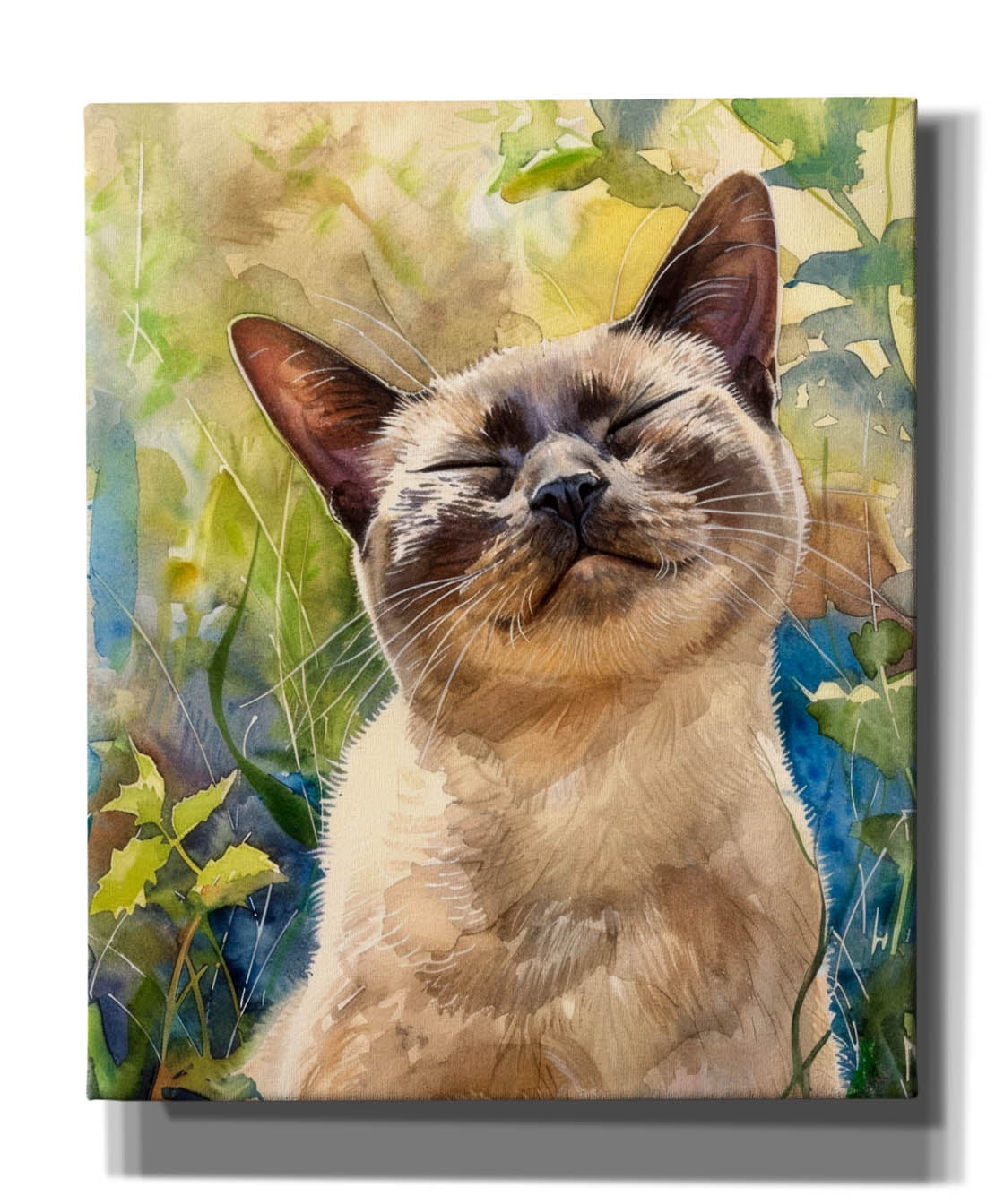 Epic Graffiti 'Siamese Cat Contemplative Calm' by Doron David Canvas ...