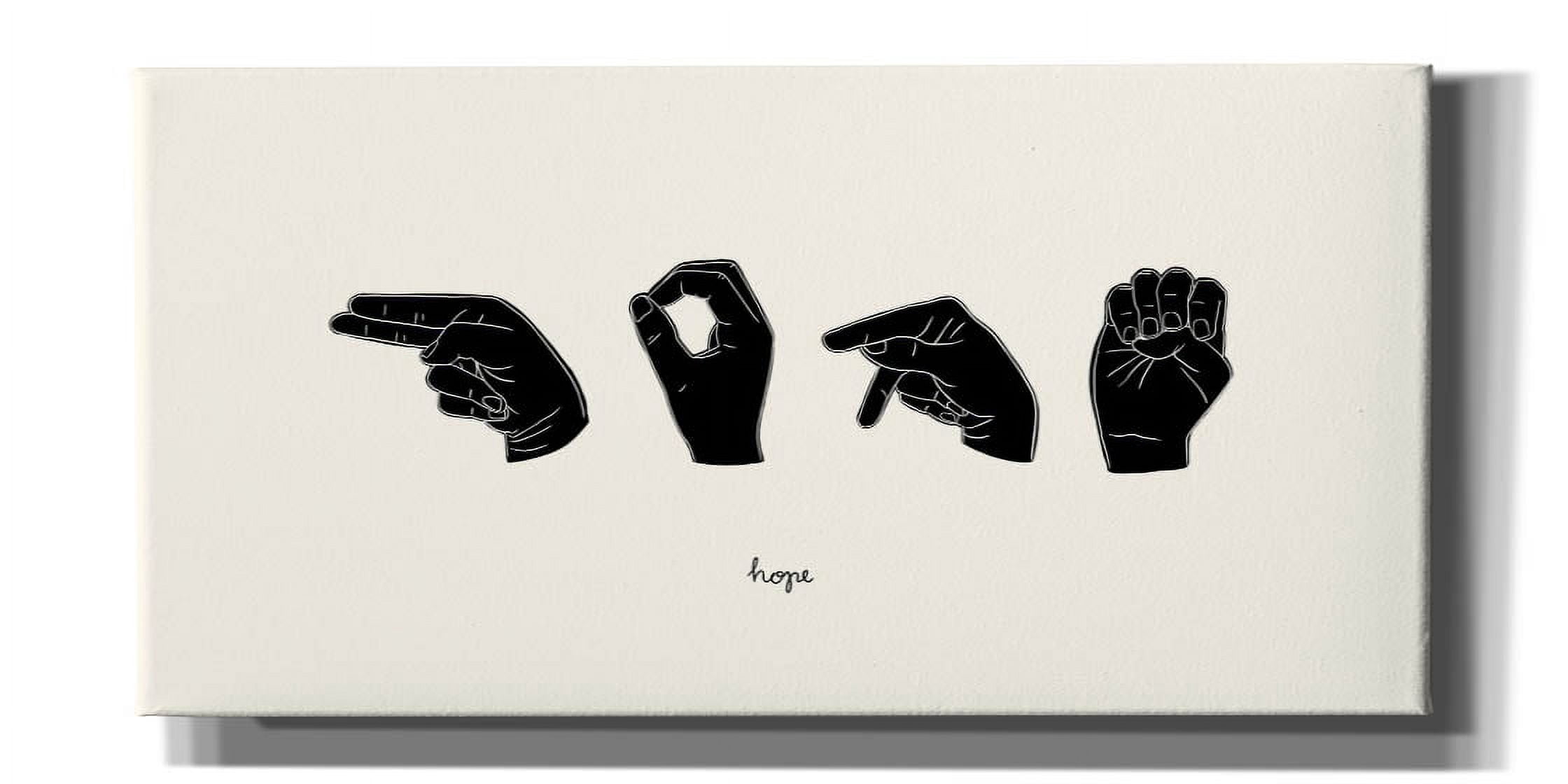 Epic Graffiti 'Sign Language 2' by Emma Scarvey Canvas Wall Art, 60" x ...