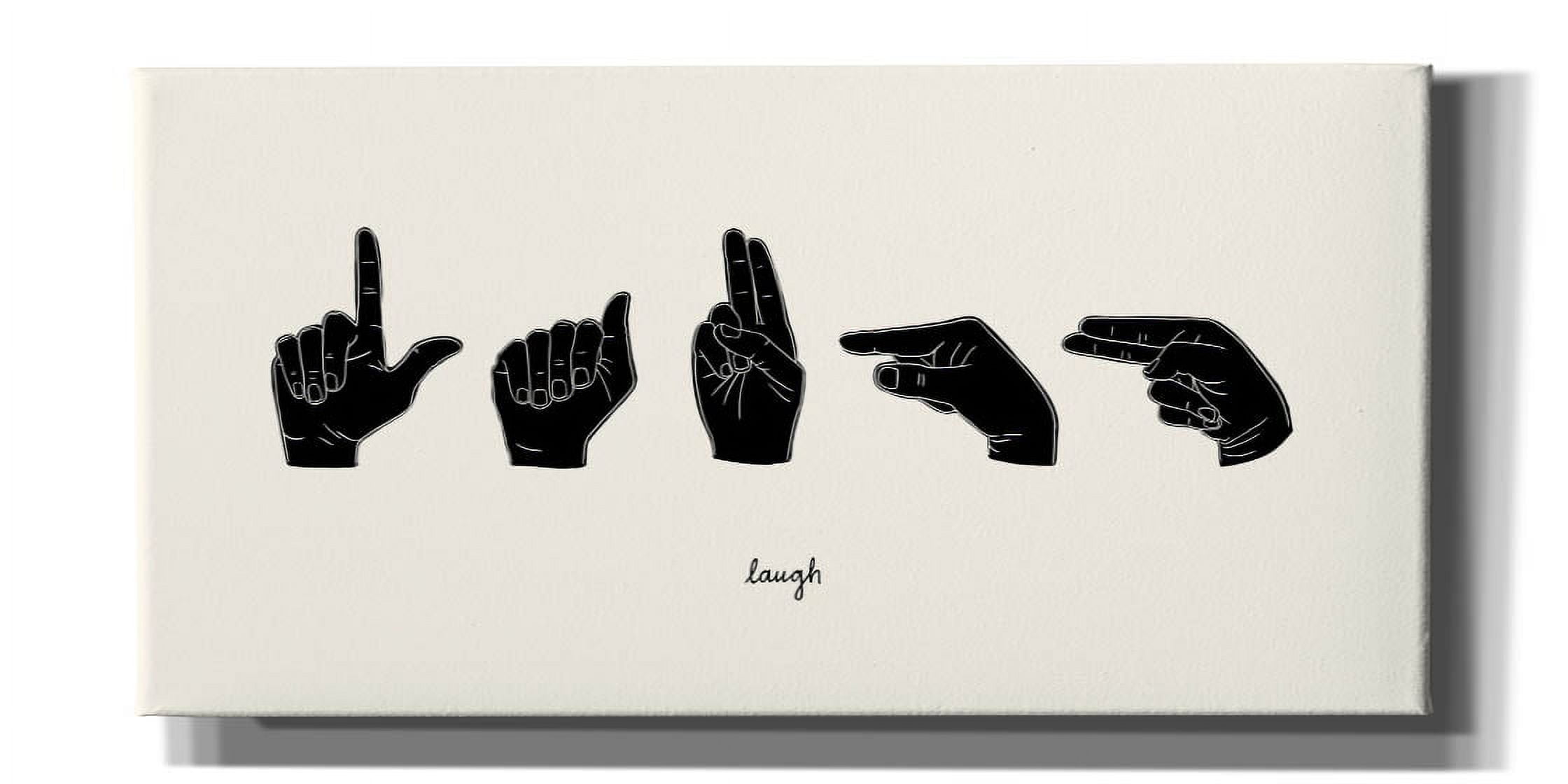 Epic Graffiti 'Sign Language 3' by Emma Scarvey Canvas Wall Art, 24" x ...