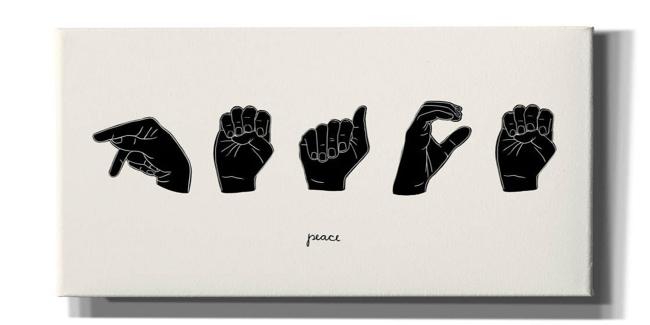 Epic Graffiti 'Sign Language 5' by Emma Scarvey Canvas Wall Art, 40" x ...