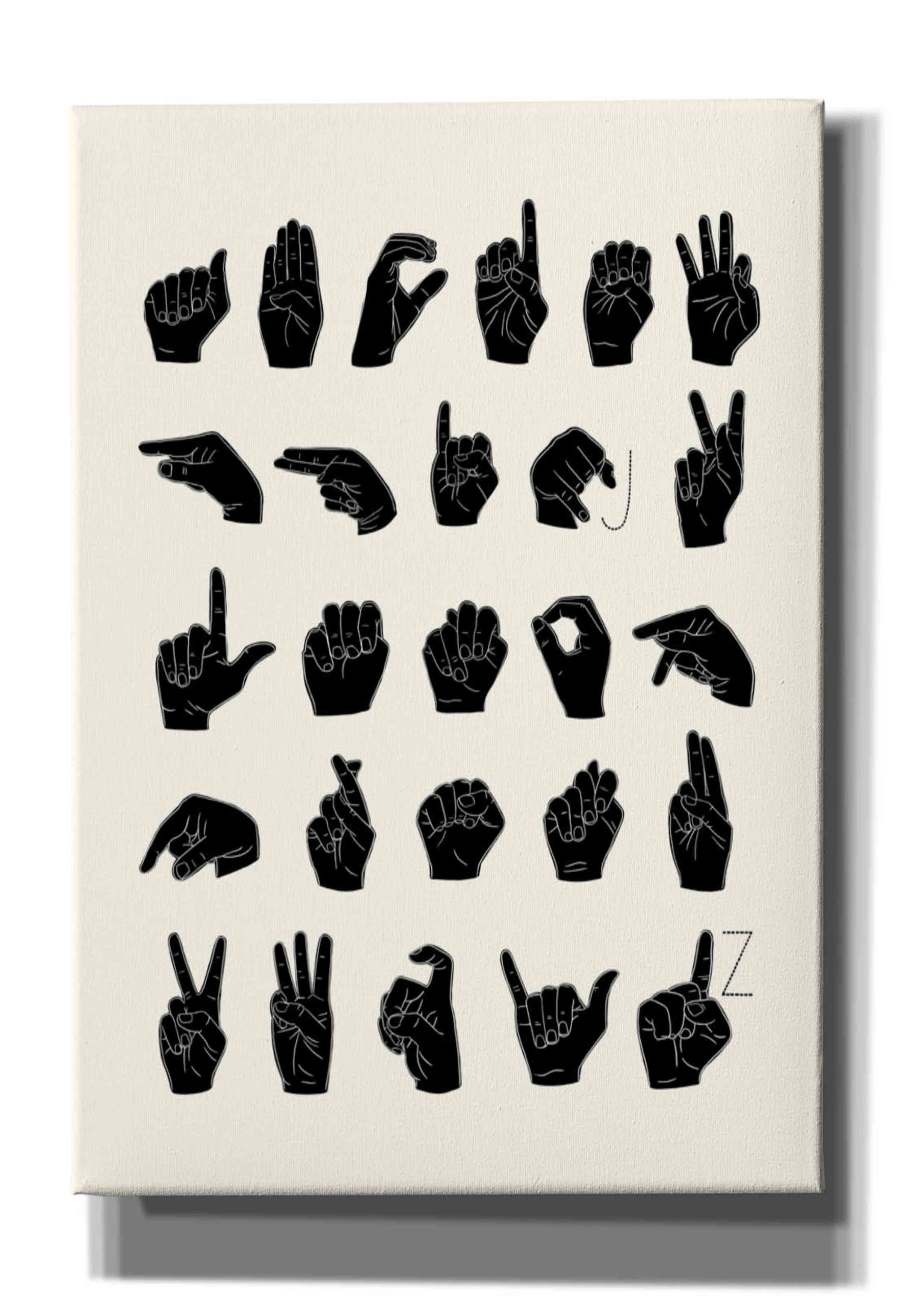 Epic Graffiti 'Sign Language I' by Emma Scarvey, Canvas Wall Art, 18 ...