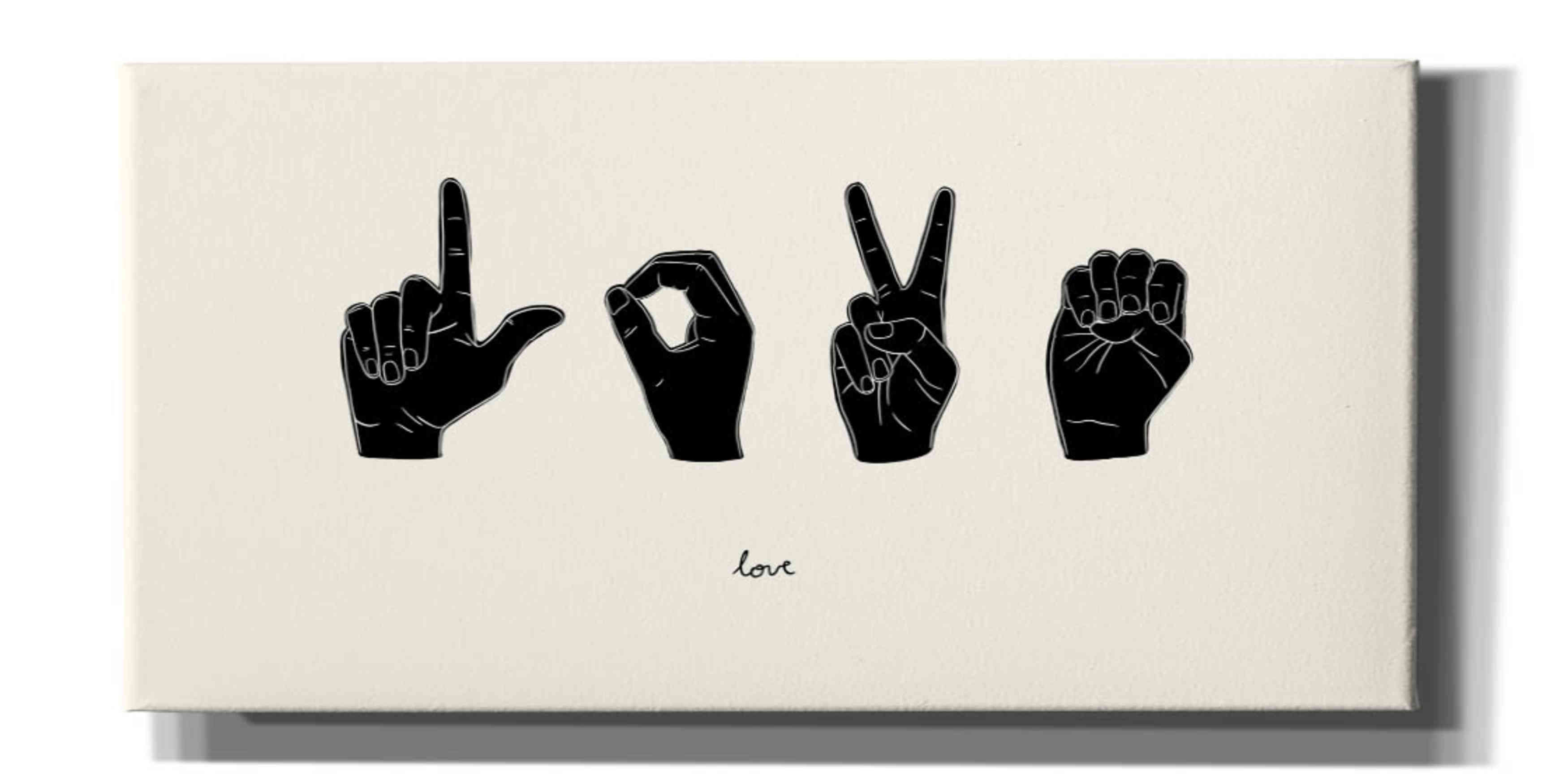 Epic Graffiti 'Sign Language IV' by Emma Scarvey, Canvas Wall Art, 24 ...