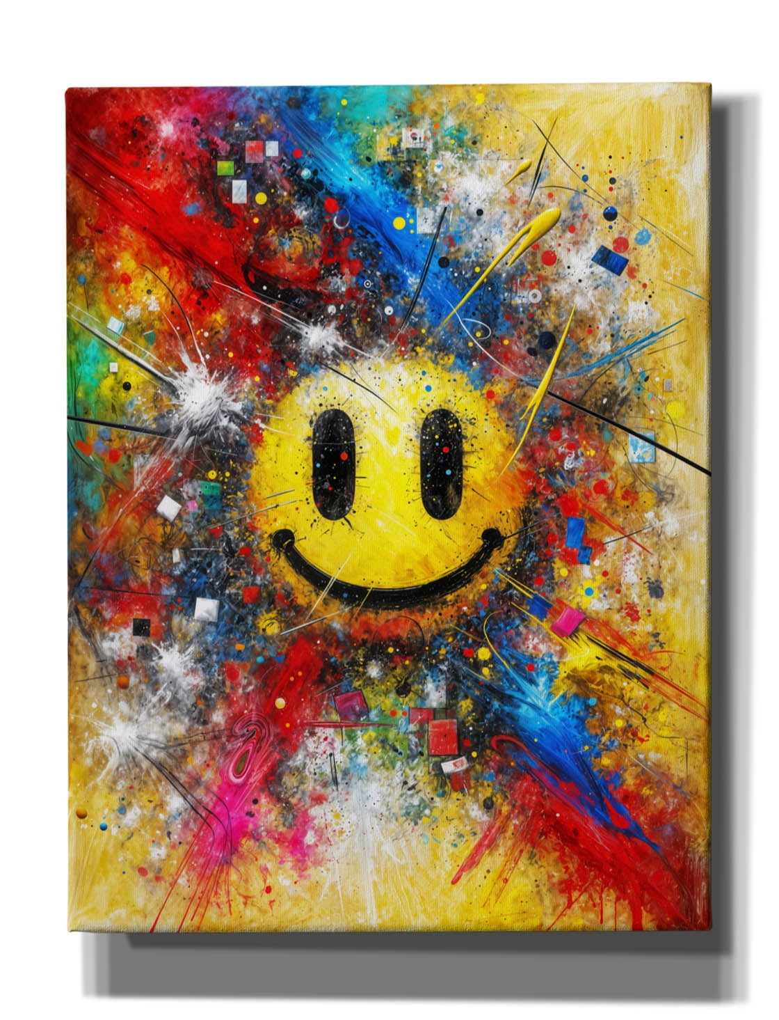 Epic Graffiti 'Smiley Face' by Rey Klimt Canvas Wall Art, 26" x 34 ...