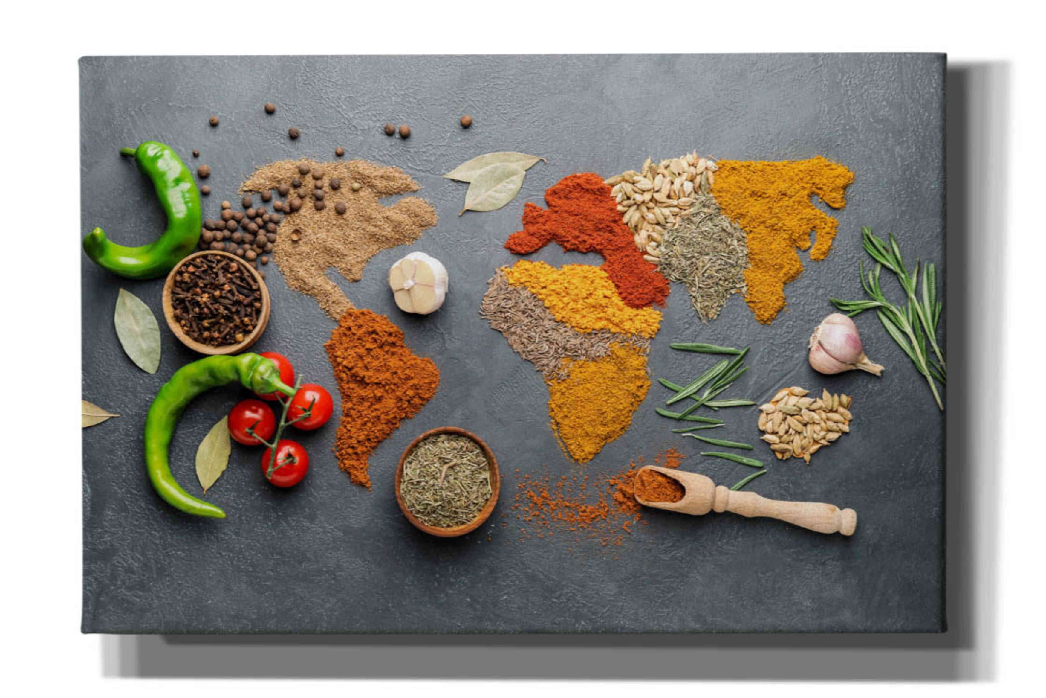 Epic Graffiti 'Spicy World Map' by Epic Portfolio, Canvas Wall Art, 60 ...