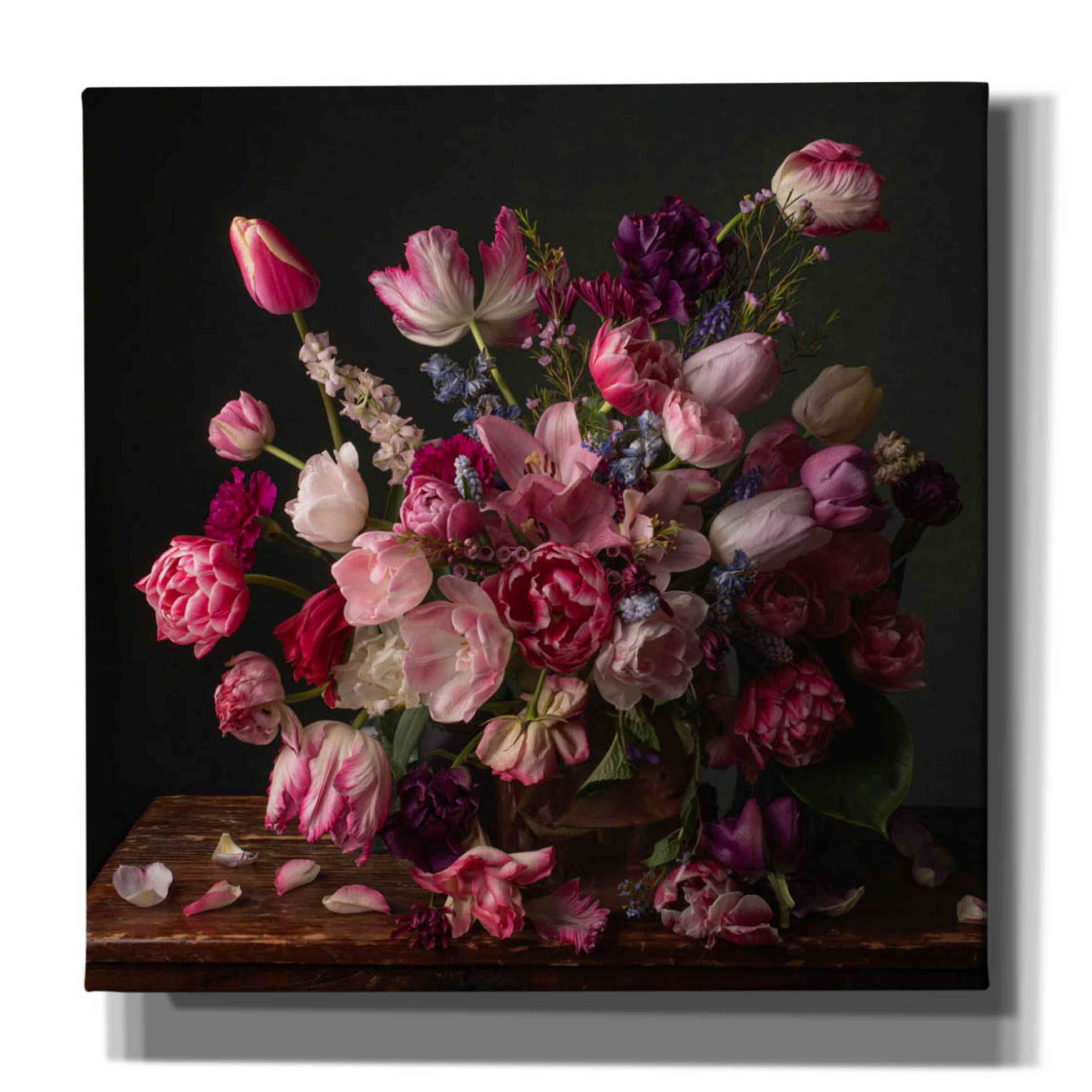 Epic Graffiti 'Spring Blooms in the Pink' by Leah McLean,, 26"x26 ...