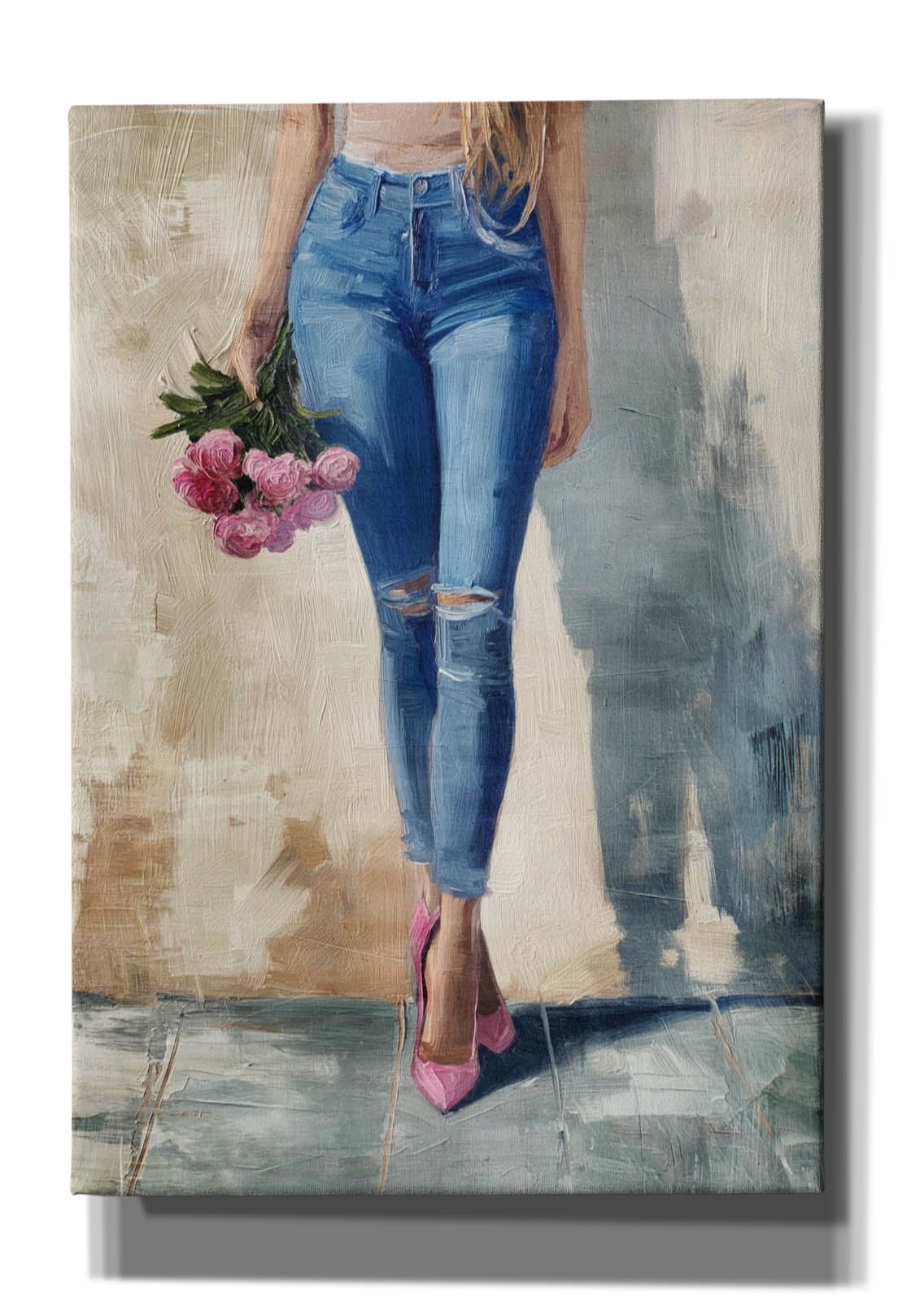 Epic Graffiti 'Standing With Roses' by Svetlana Aleynikova Canvas Wall ...