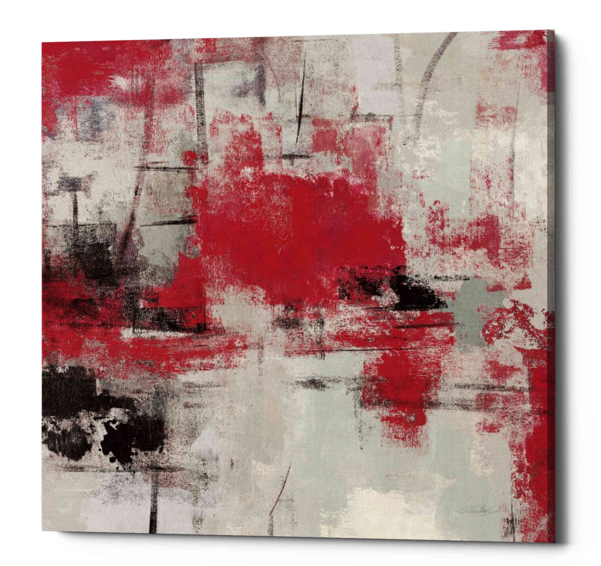 Epic Graffiti "Stone Gardens III Red" by Silvia Vassileva, Giclee Canvas Wall Art, 12"x12 ...