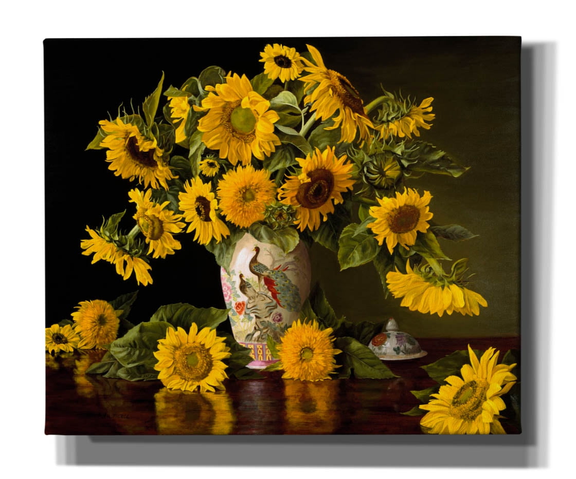 Epic Graffiti 'Sunflowers In A Chinese Peacock Vase' by Christopher ...