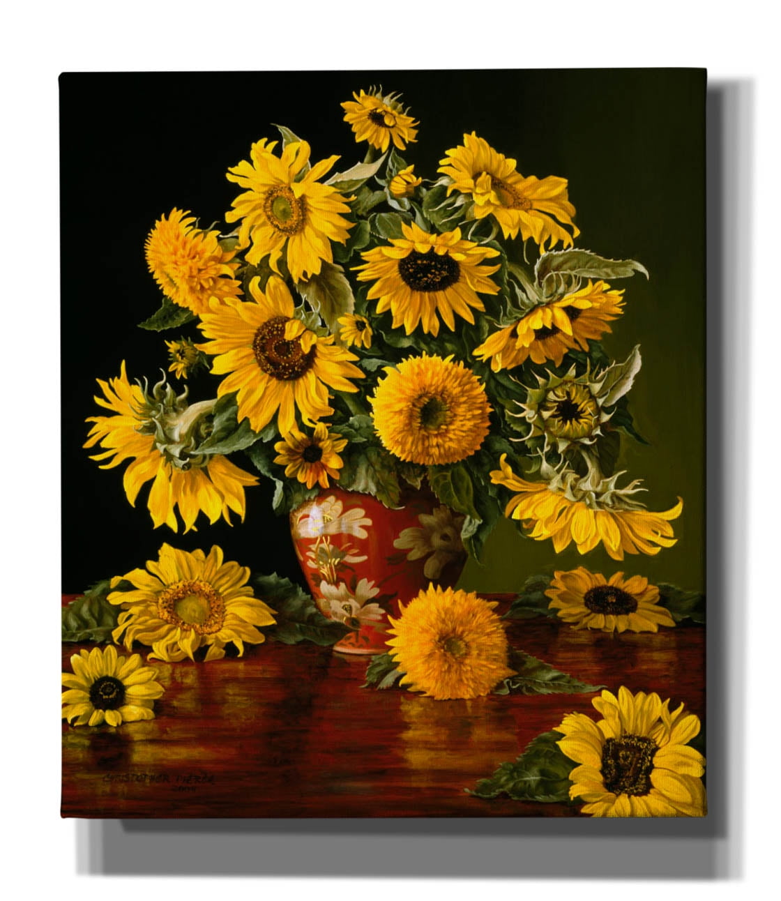 Epic Graffiti 'Sunflowers In A Crimson Vase' by Christopher Pierce ...