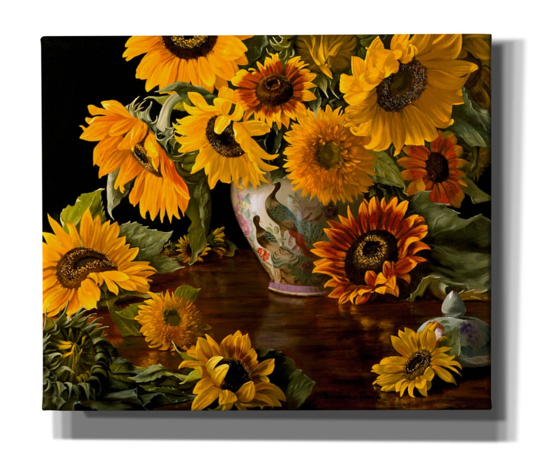 Epic Graffiti 'Sunflowers In A White Chinese Vase' by Christopher ...