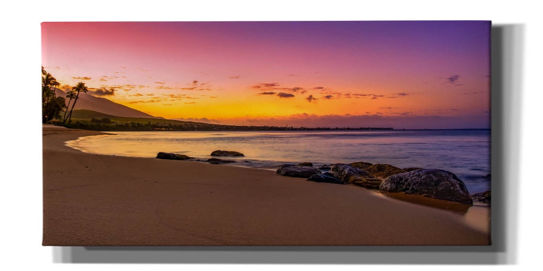 Epic Graffiti 'Sunset Beach' by Jonathan Ross, Canvas Wall Art, 40"x20 ...