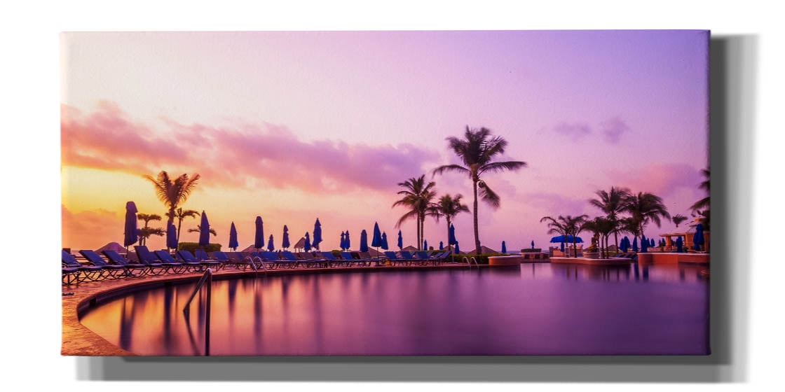 Epic Graffiti 'Sunset By The Pool' by Jonathan Ross, Canvas Wall Art ...