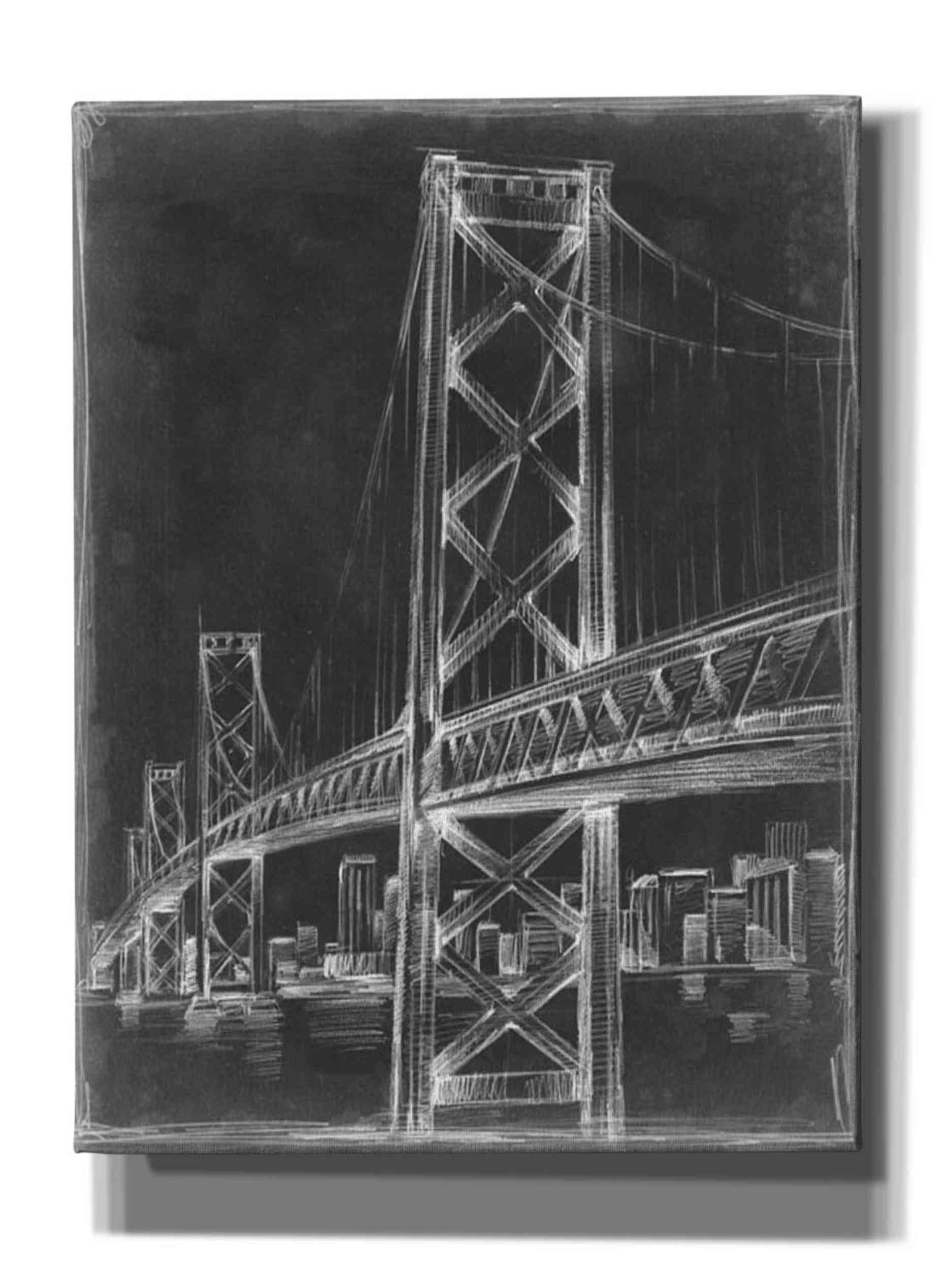 Epic Graffiti 'Suspension Bridge Blueprint I' by Ethan Harper Canvas ...
