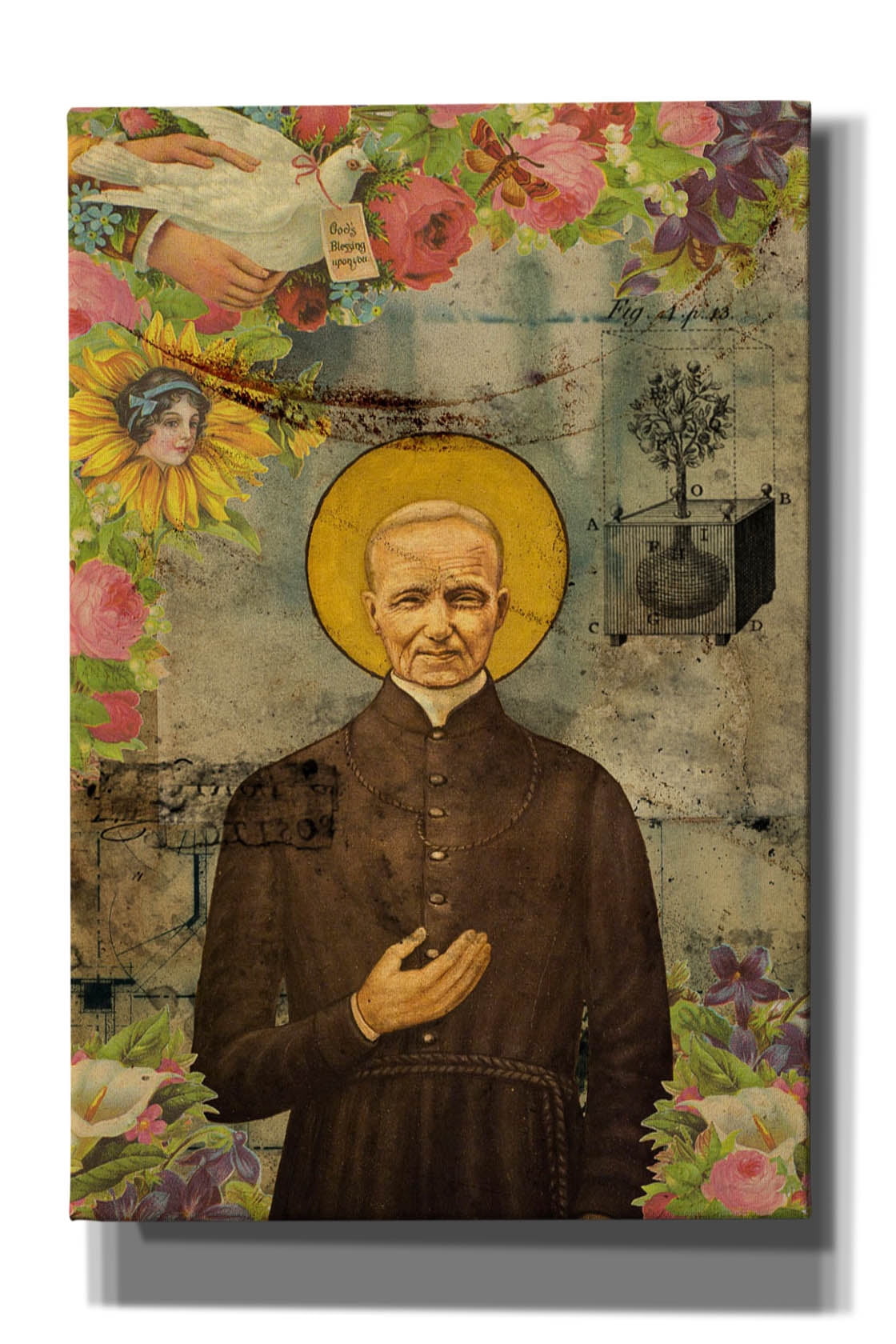 Epic Graffiti 'The Holy Father' by Elo Marc, Canvas Wall Art, 12"x18 ...