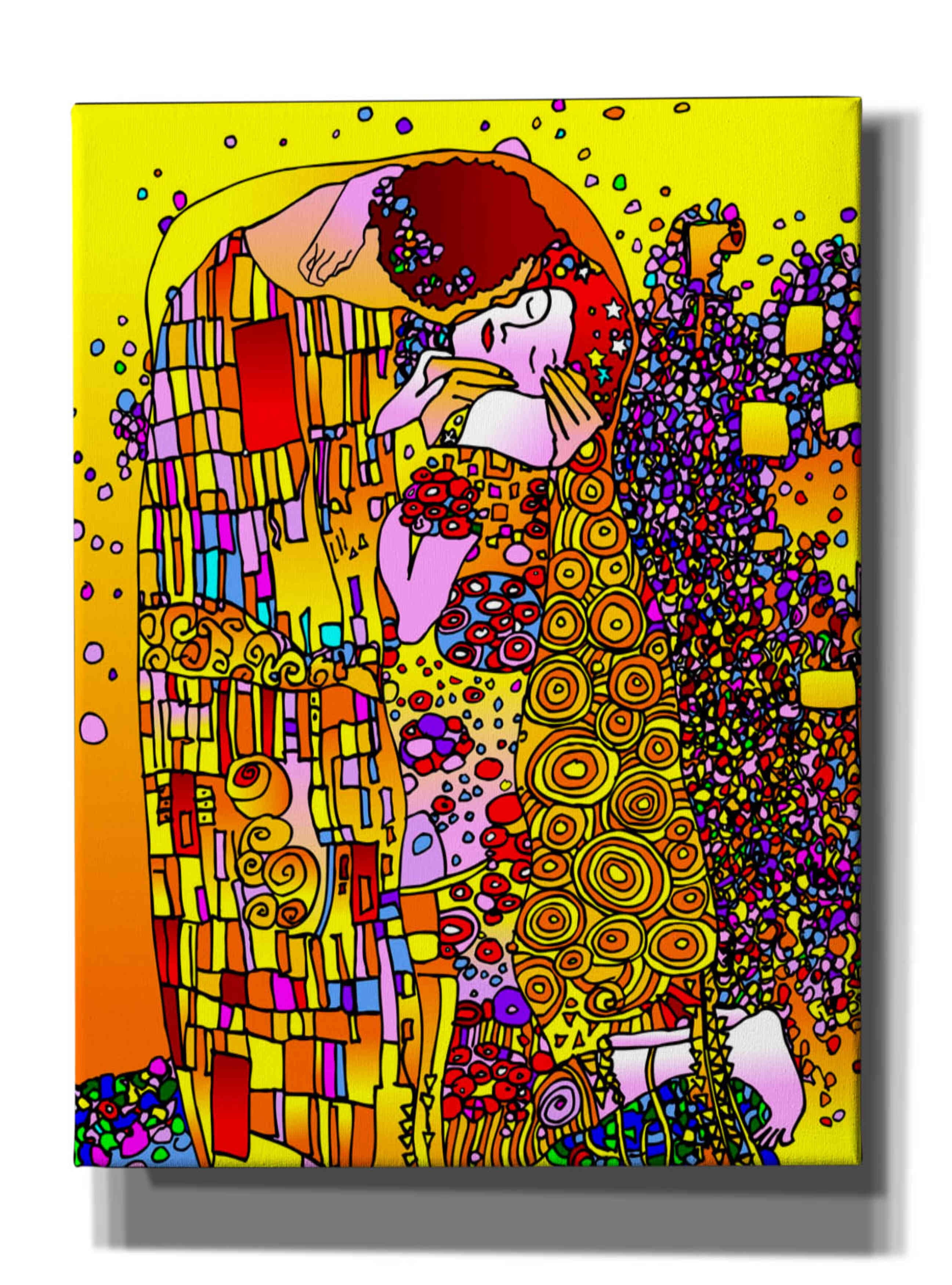 Epic Graffiti 'The Kiss' by Howie Green, Canvas Wall Art, 40"x54 ...