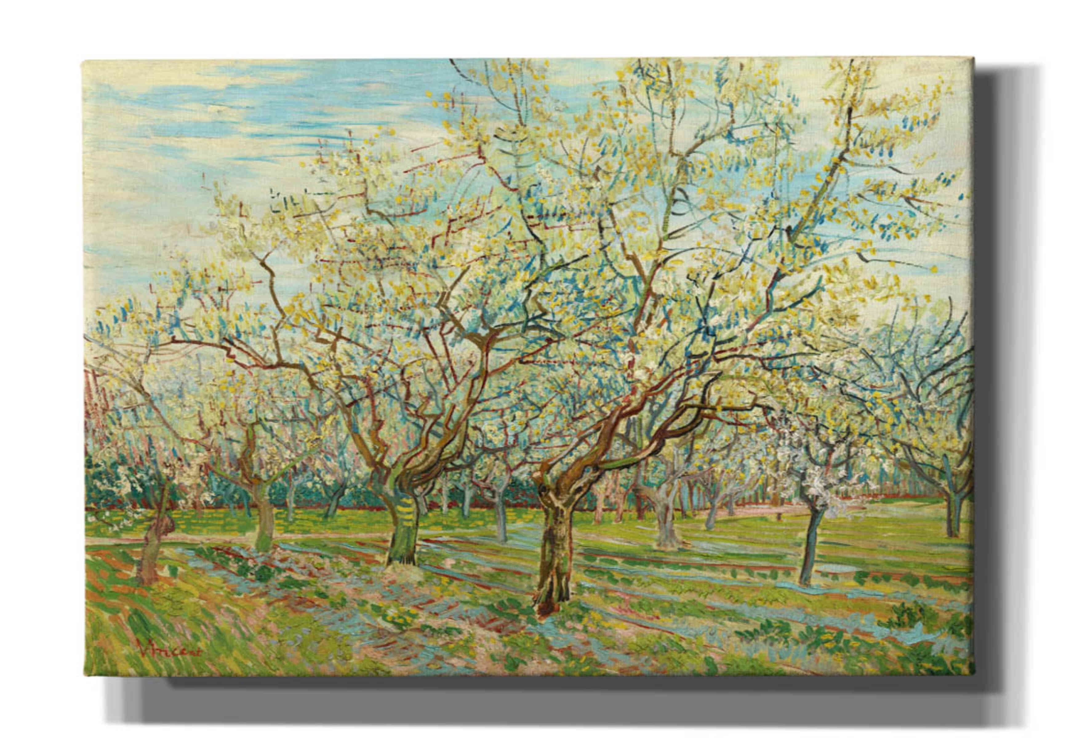 Epic Graffiti 'The White Orchard' by Vincent Van Gogh, Giclee Canvas ...