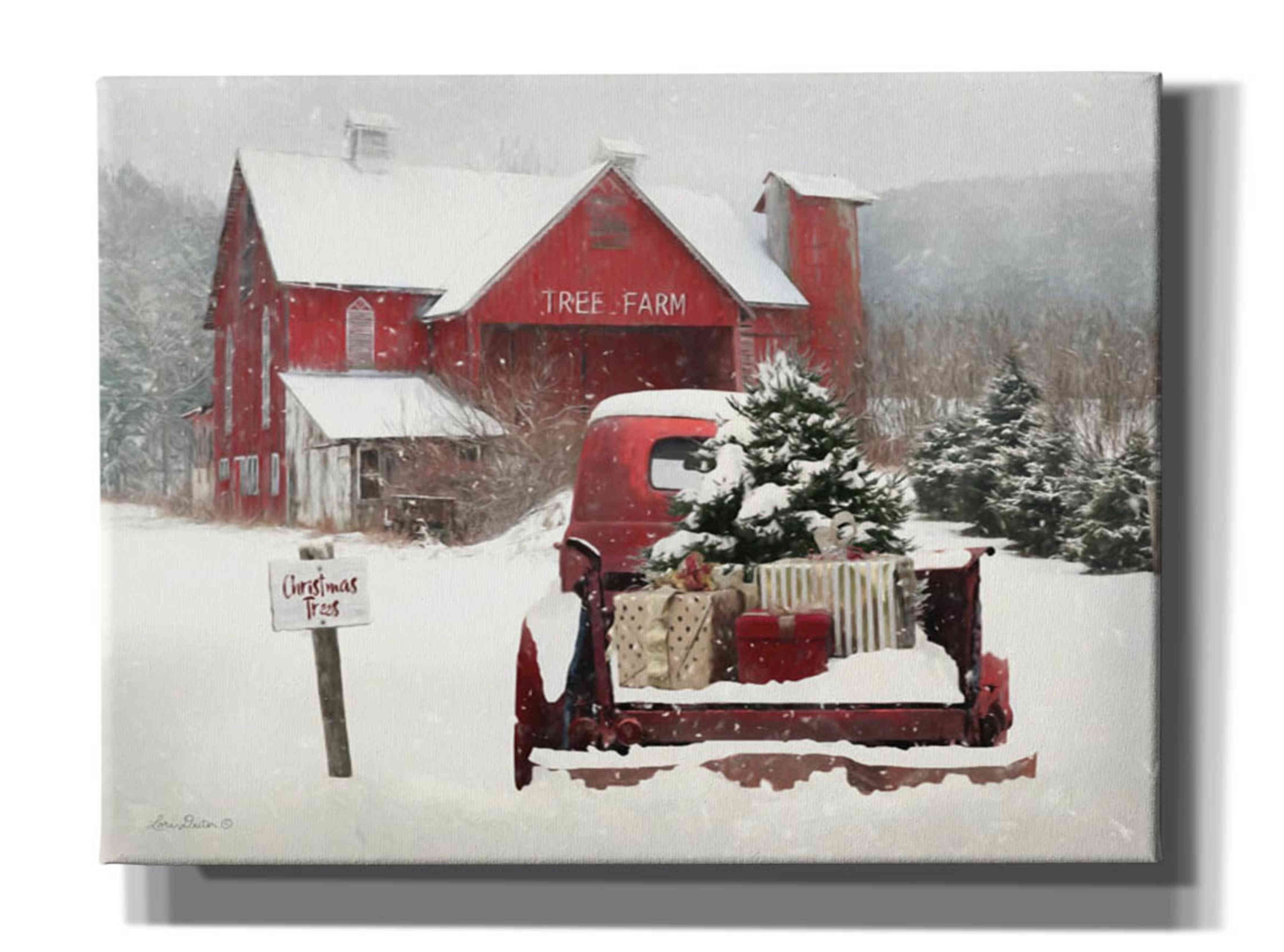 Epic Graffiti 'Tree Farm Christmas' by Lori Deiter, Canvas Wall Art, 54 ...