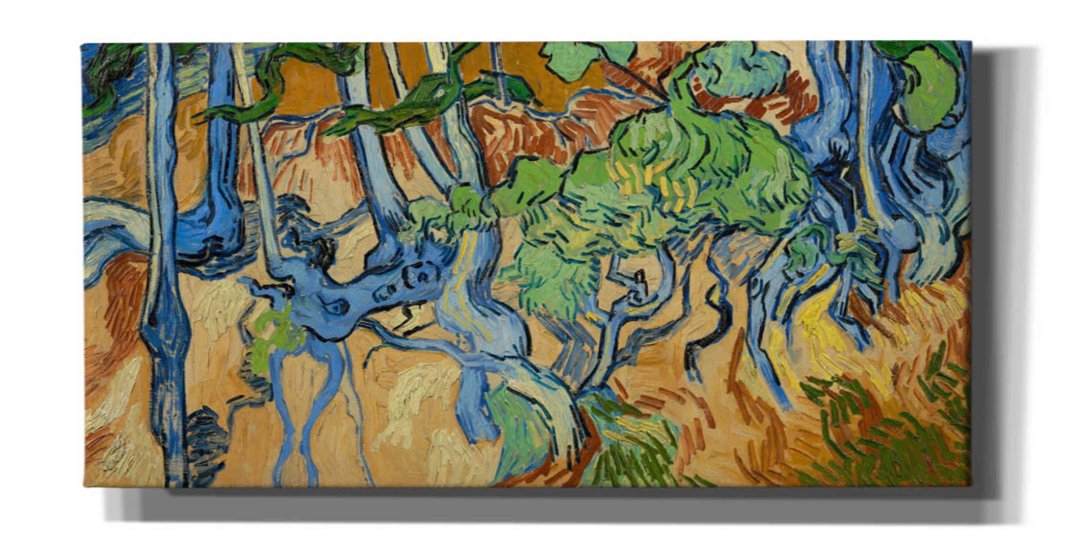 Epic Graffiti 'Tree Roots' by Vincent Van Gogh, Giclee Canvas Wall Art ...