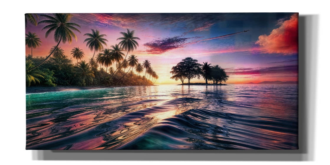 Epic Graffiti 'Tropical Sunrise' by Rey Klimt Canvas Wall Art, 40" x 20 ...