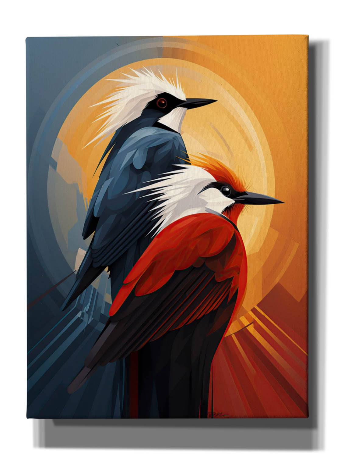 Epic Graffiti 'Two Red And Blue Birds' by Momart Canvas Wall Art, 40" x ...