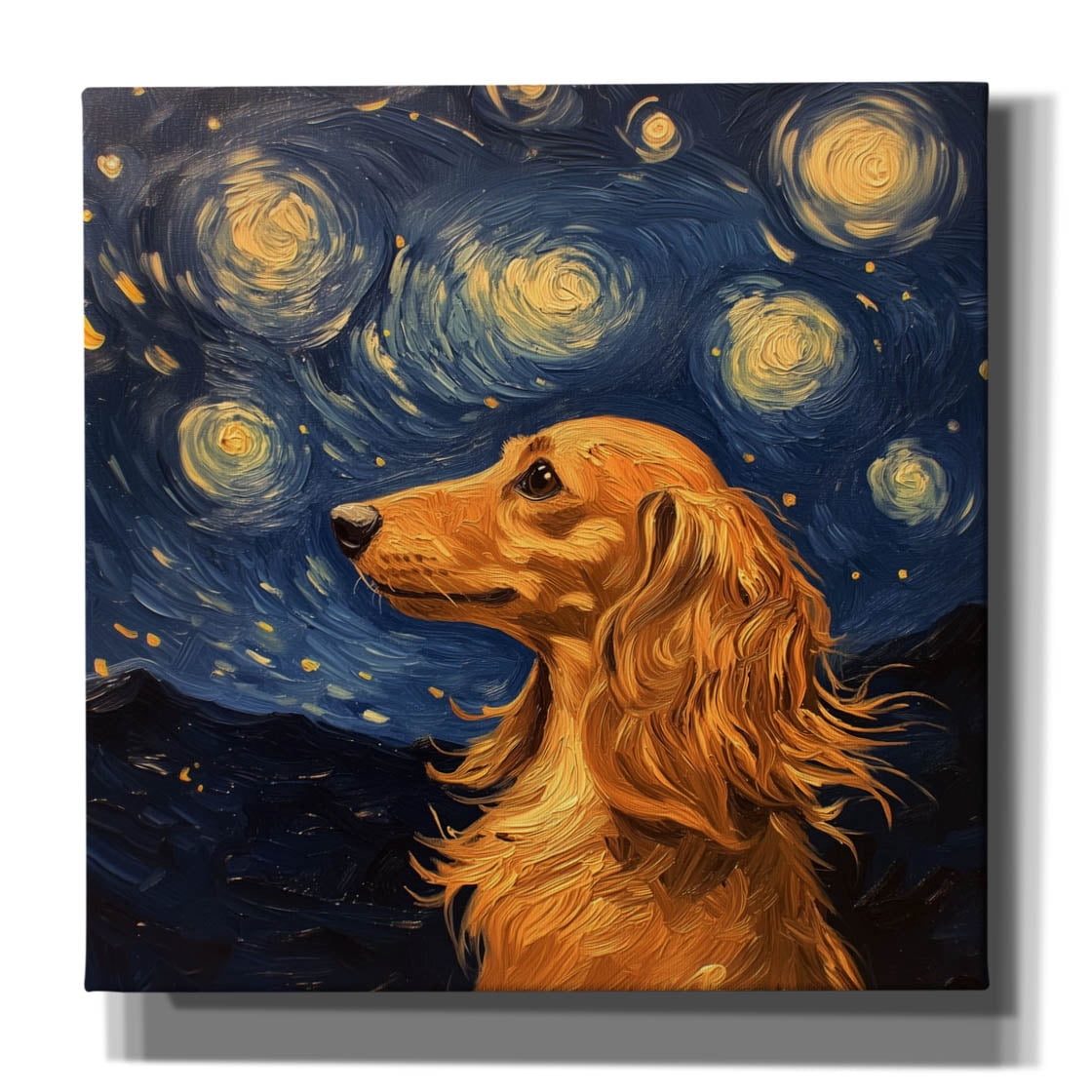 Epic Graffiti 'Van Gosh Dachshund' by Svetlana Aleynikova Canvas Wall ...