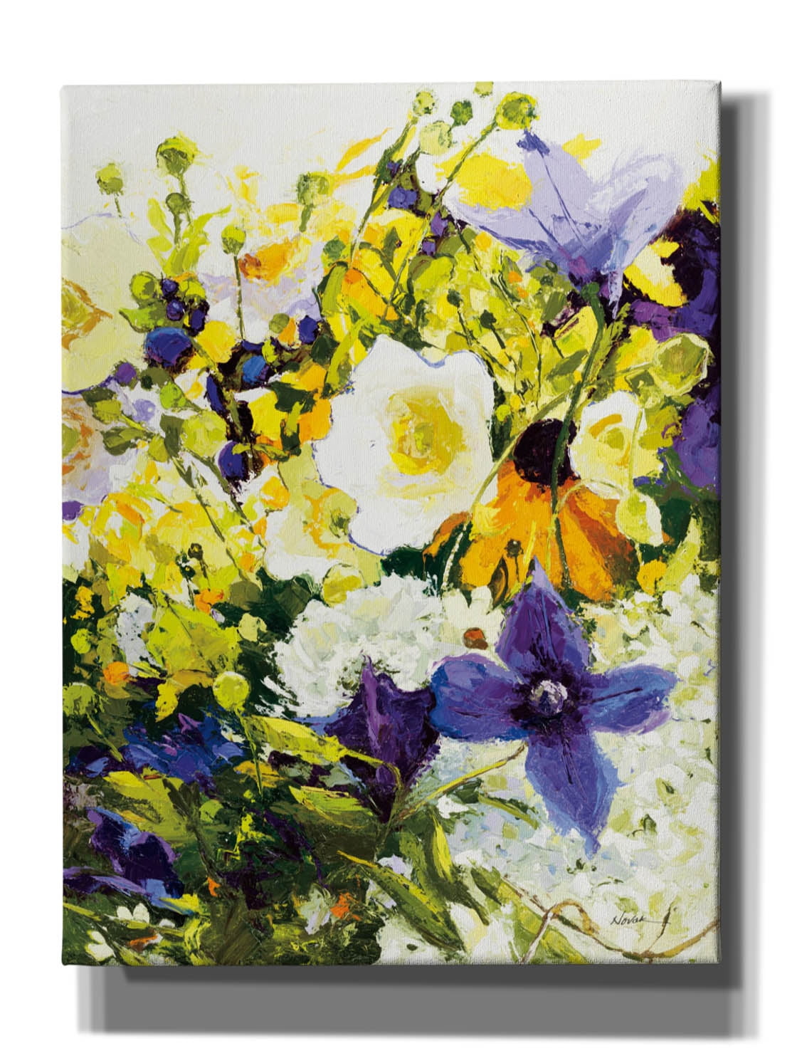 Epic Graffiti 'White Anemones' by Shirley Novak Canvas Wall Art, 12" x ...