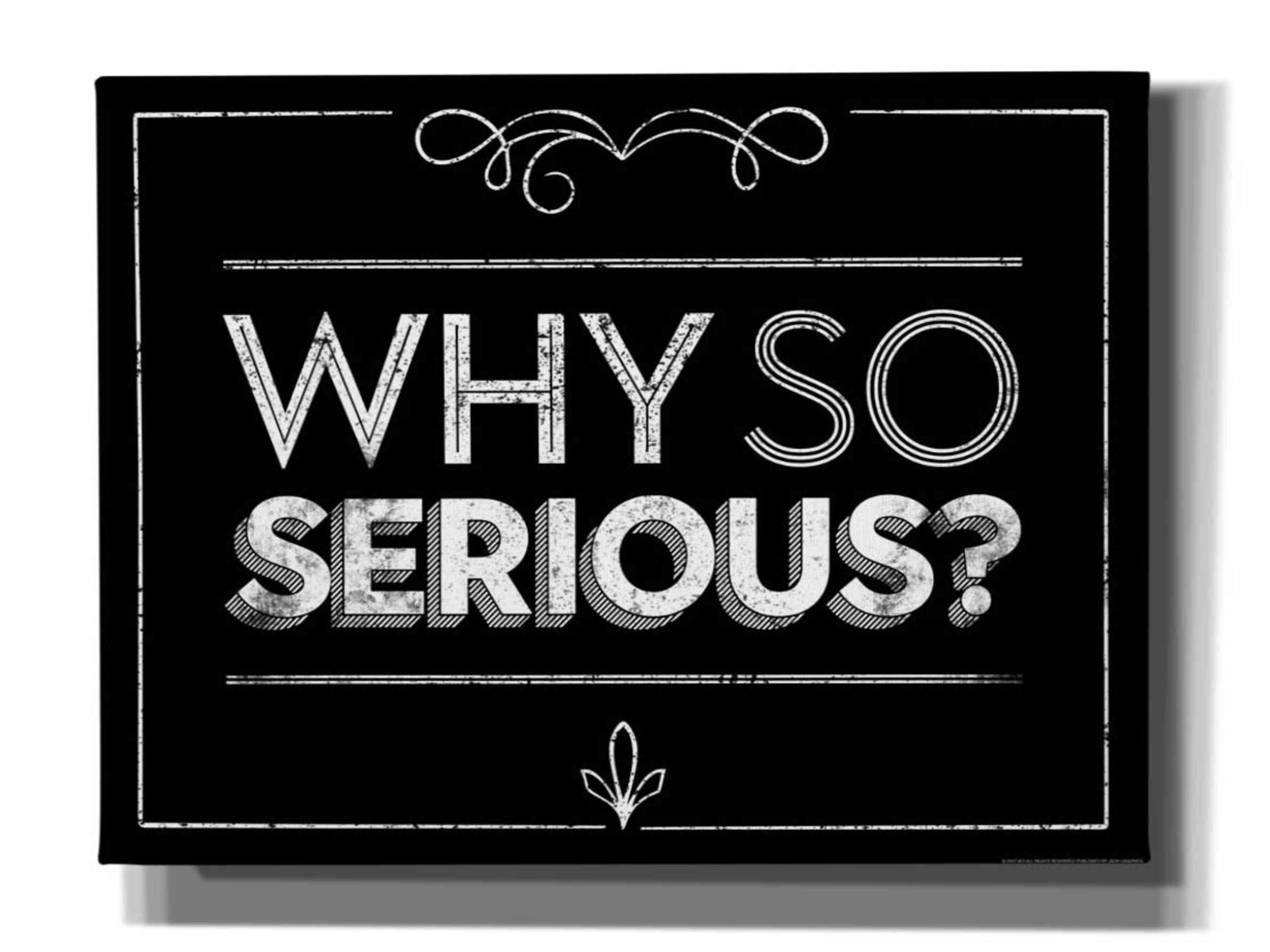 Epic Graffiti 'Why So Serious' by JJ Brando, Canvas Wall Art, 16"x12 ...