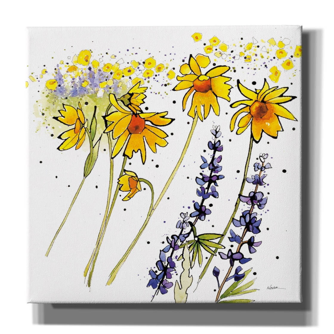Epic Graffiti 'Wild Sunflowers And Lupine' by Shirley Novak Canvas Wall ...