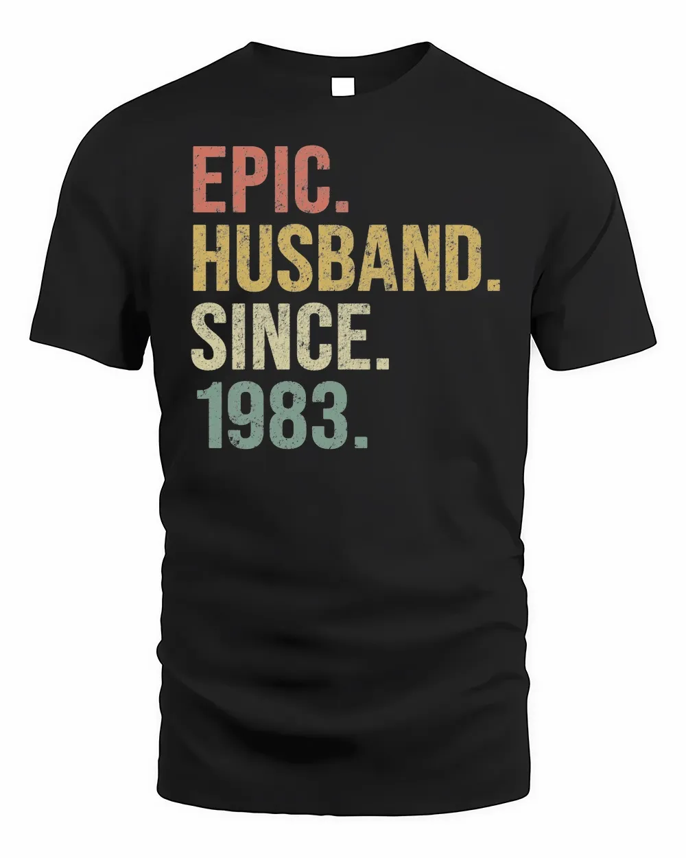 Epic Husband Since 1983 37th Wedding Anniversary Gift Retro Shirt ...