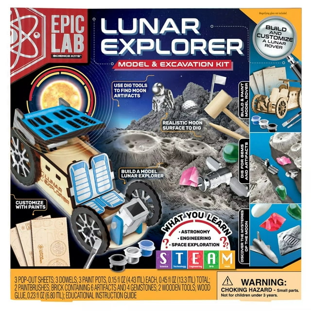Epic Lab Science Kit Lunar Explorer Box Size 11.5x2x11.5"H - Walmart.com