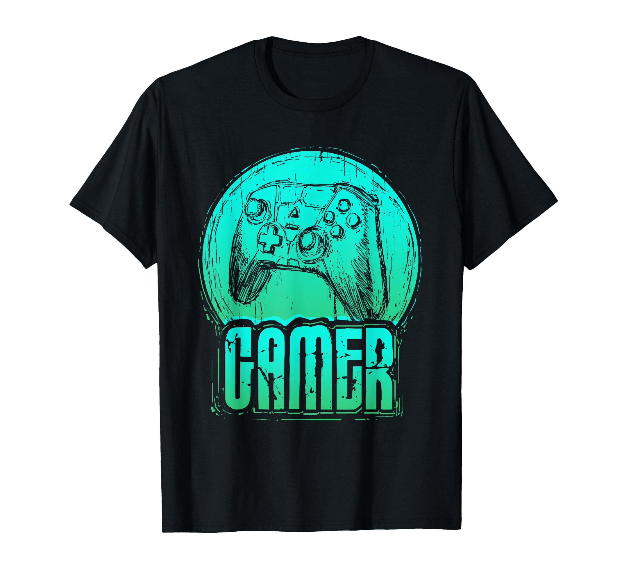 Epic Level Gamer wearing Headset and Controller Gaming T-Shirt ...