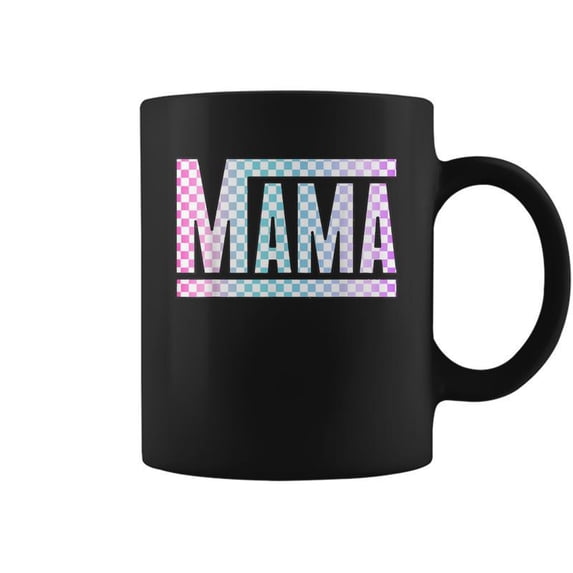 Epic Mama Checkered Colorful Glow Mom Coffee Mugs - Walmart.com
