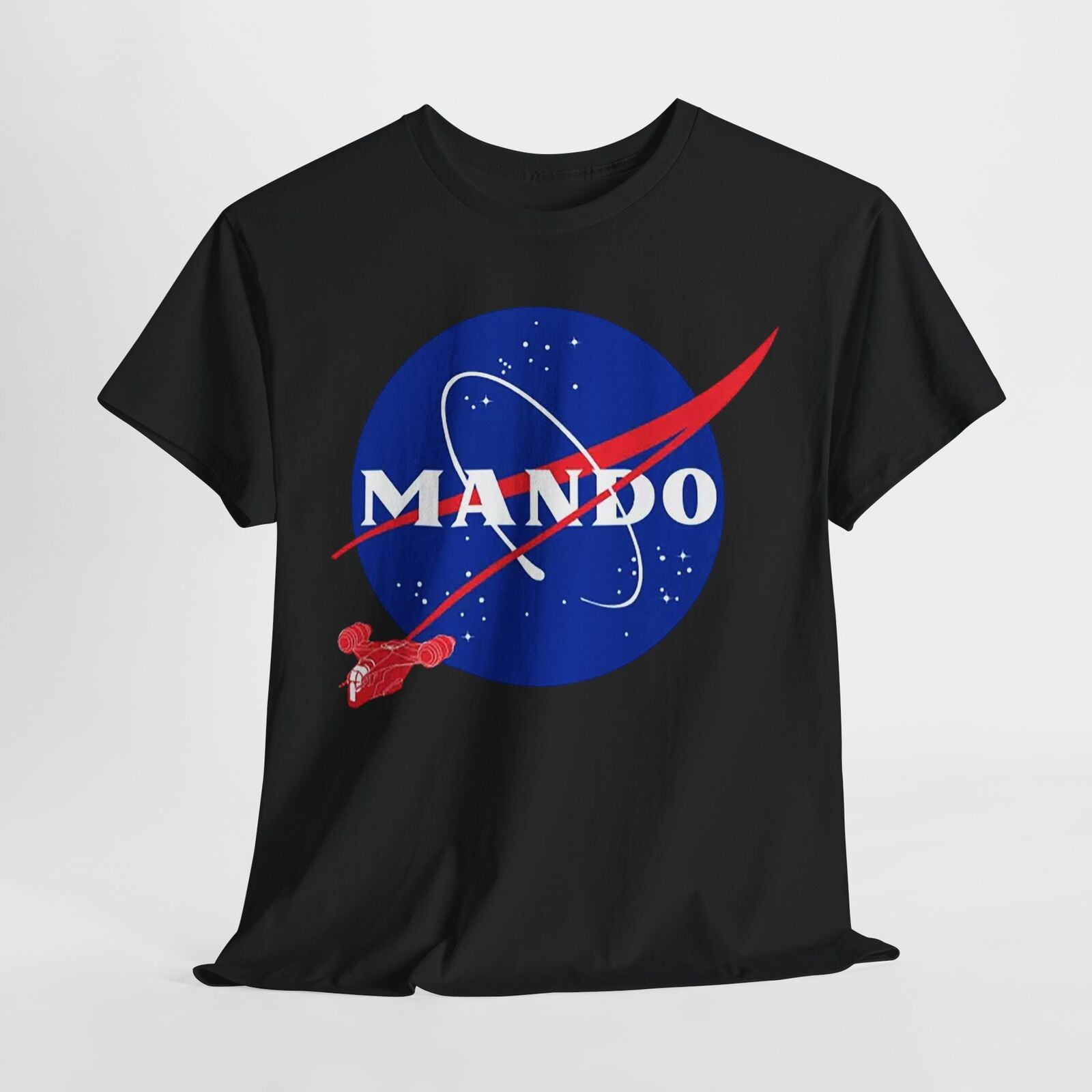 Epic Mandalorian NASA Logo T-Shirt - Unique Sci-Fi Fan Art for All Ages ...