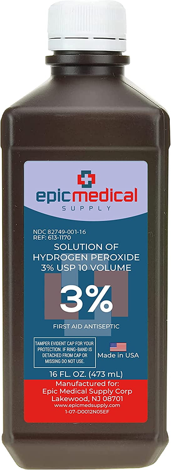 Epic Medical Supply 3% USP Hydrogen Peroxide, Topical Solution Grade ...