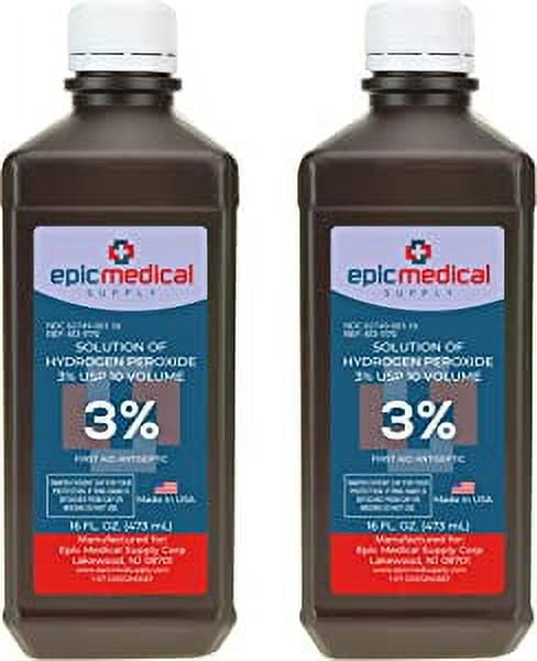 Epic Medical Supply Hydrogen Peroxide, 3% USP, 16 oz, Topical Solution ...