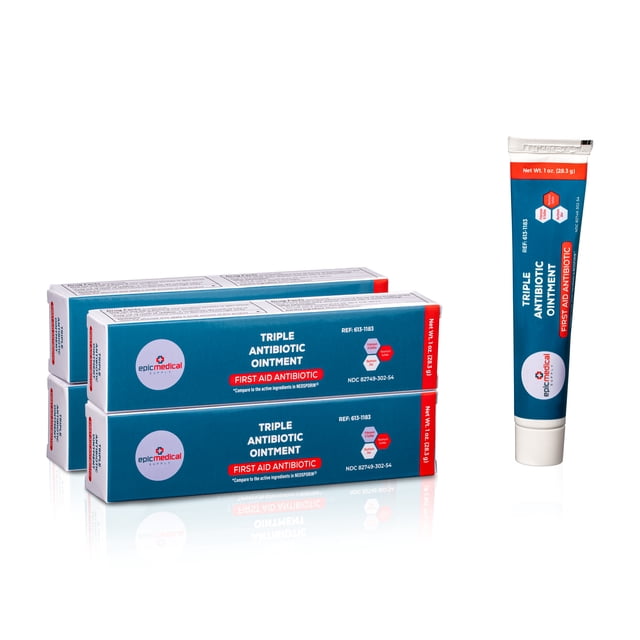 Epic Medical Supply Triple Antibiotic Ointment 1 oz Tube (Pack of 4 ...