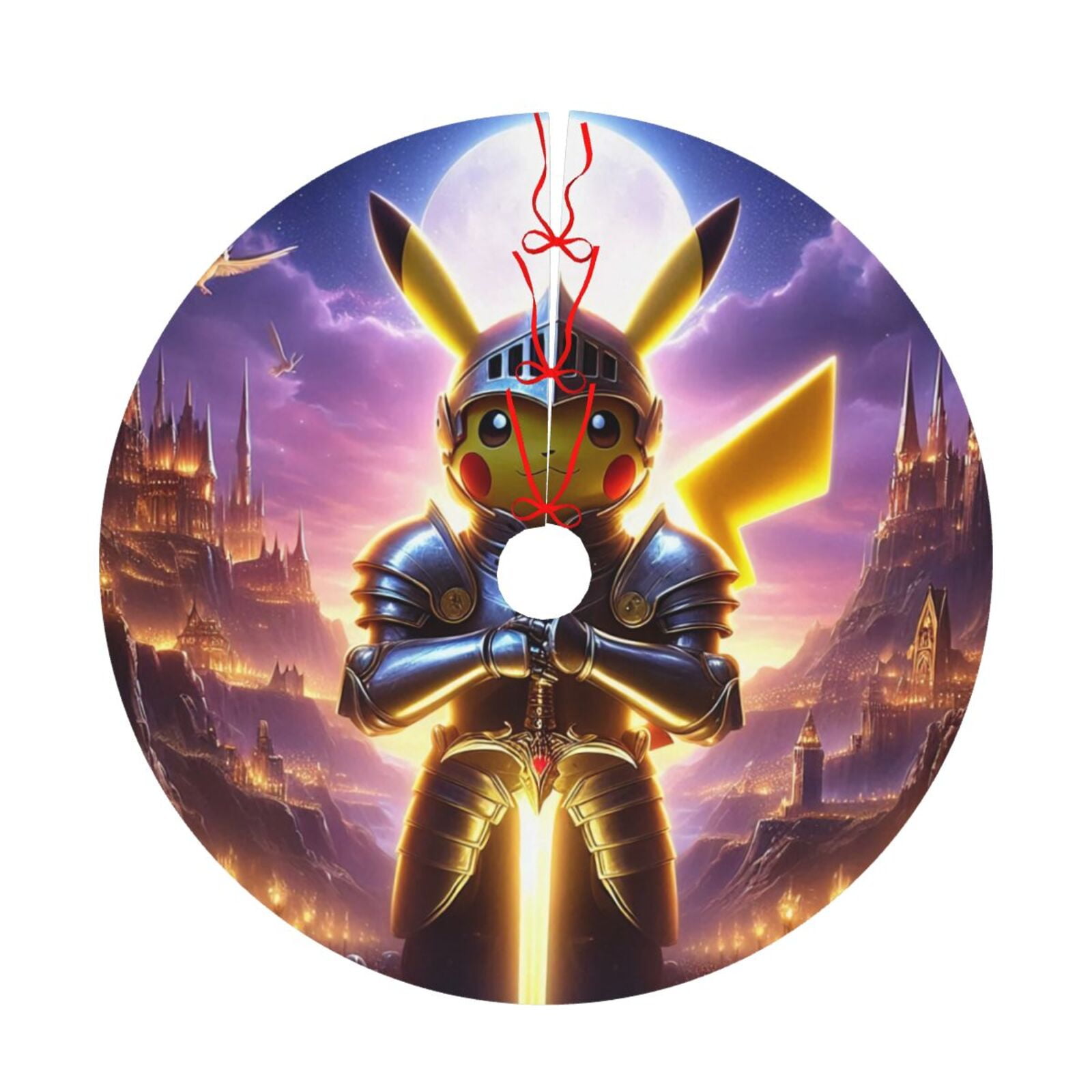 Epic Pokemon Knight Pikachu In Shining Armor Christmas Tree Skirt - 30 ...