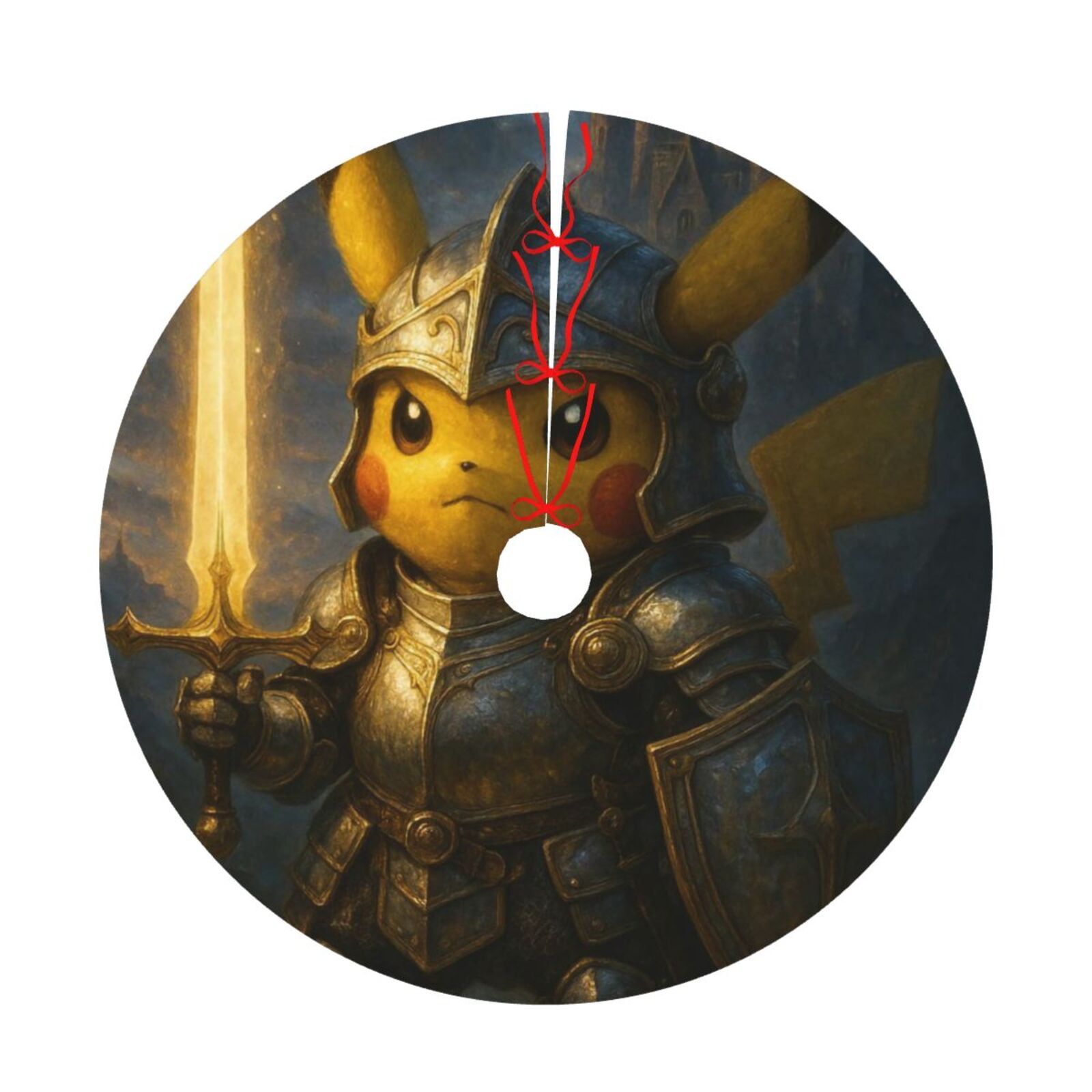 Epic Pokemon Knight Pikachu In Shining Armor Christmas Tree Skirt 48 ...
