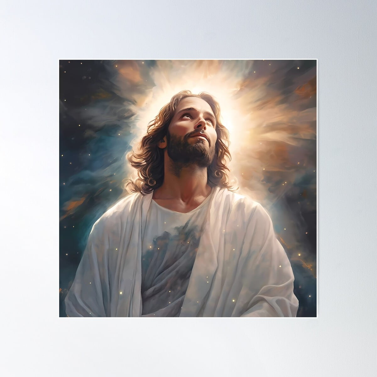 Epic Portrait Of Almighty Jesus Christ Ascending To Heaven In The ...