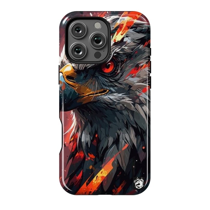 Epic Red Hawk Tough Case Powerful Bird Art for Your iPhone 11-17 Series ...