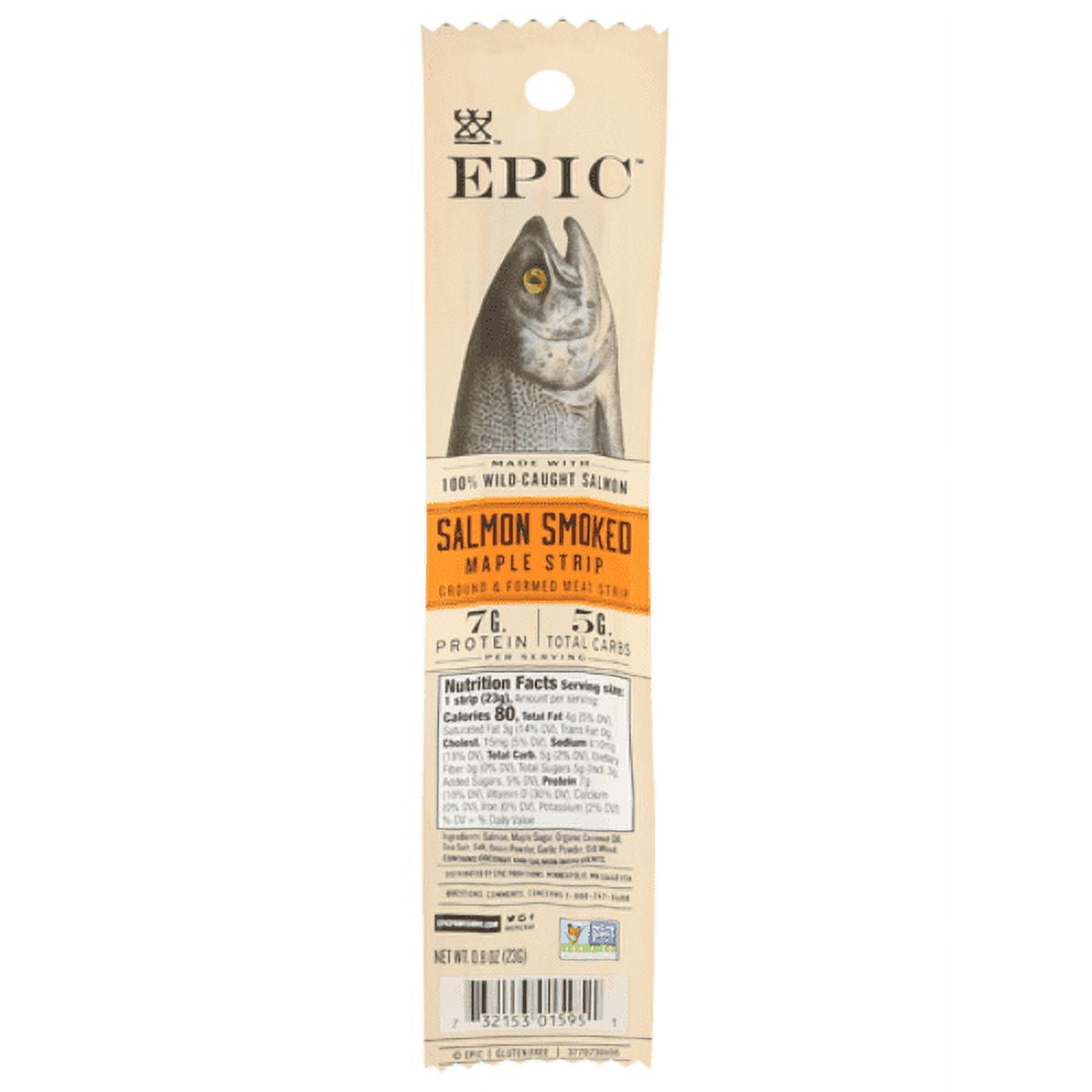 Epic Smoked Maple Salmon Fillet Strip 0.8 oz - Pack of 3 - Walmart.com