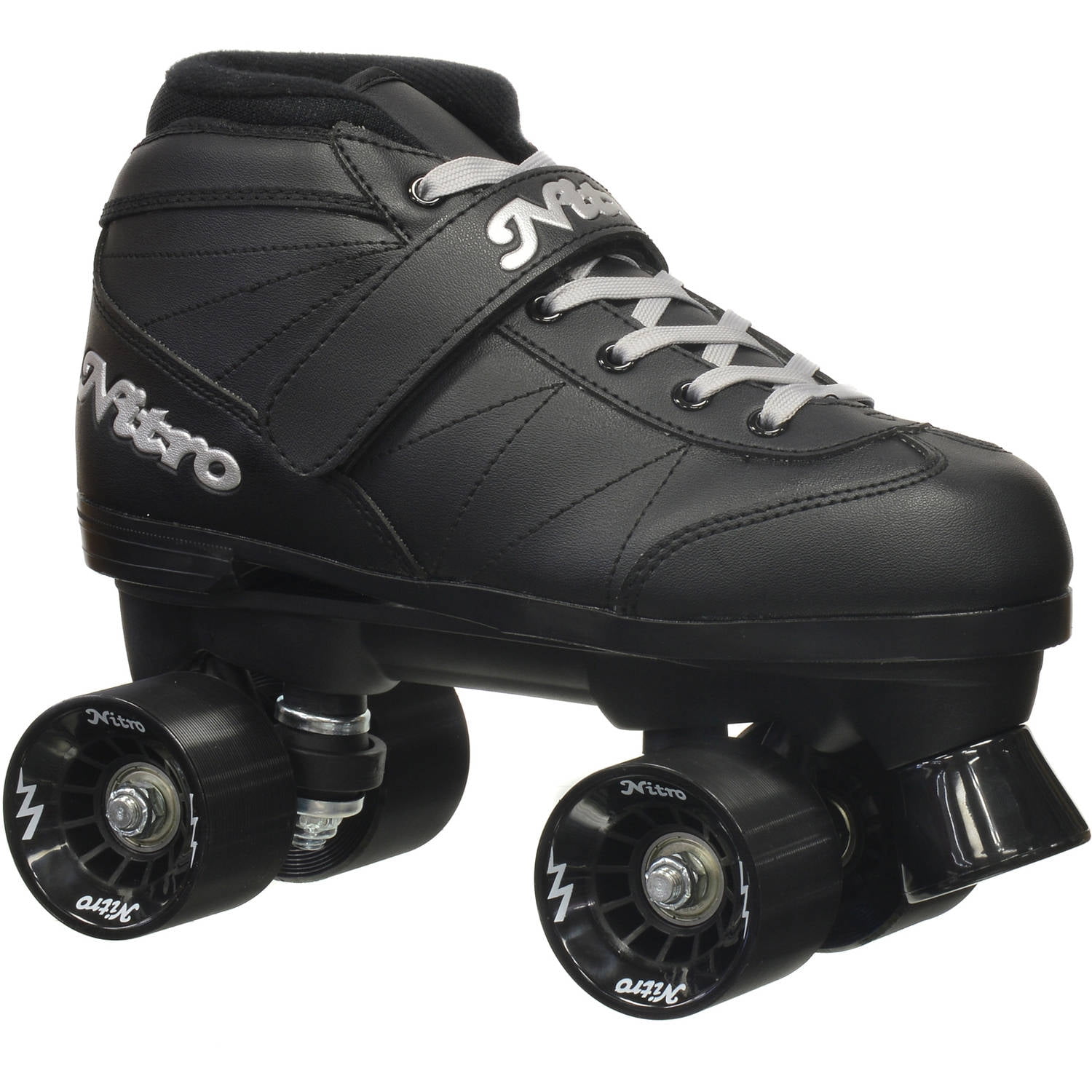 Epic Super Nitro Black Quad Speed Roller Skates - Youth 4 - Walmart.com