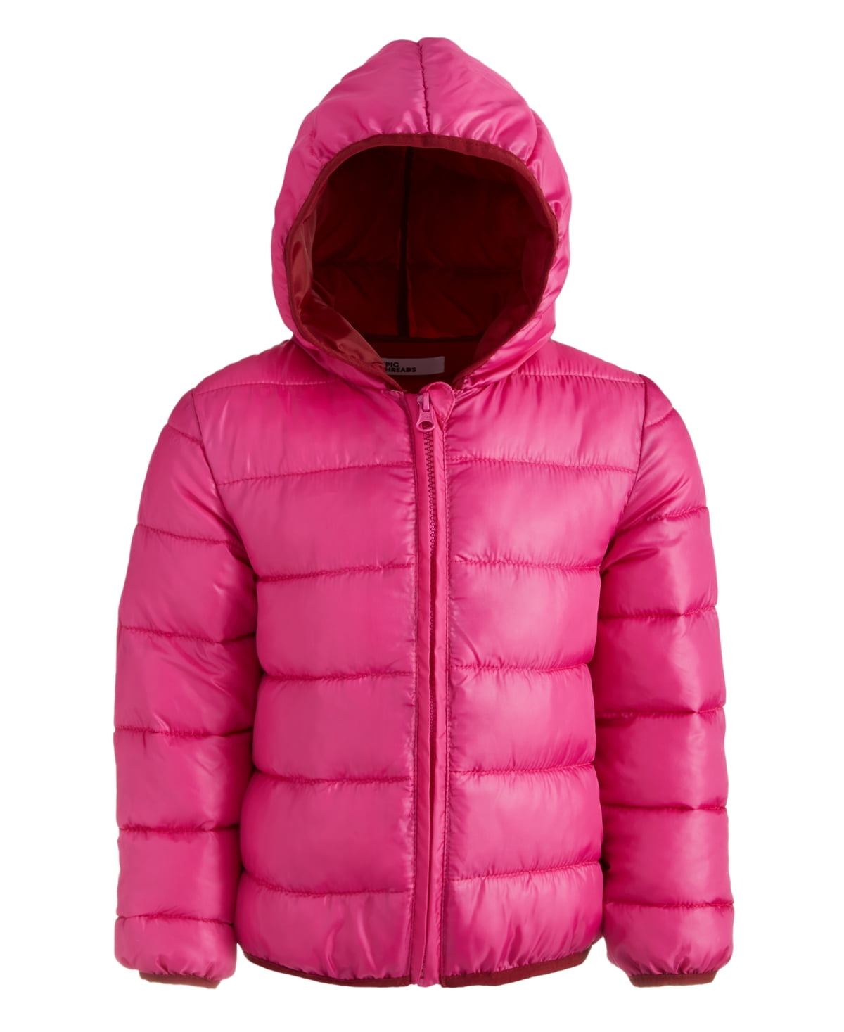 Epic Threads Big Girls Smiley Quilted Solid Packable Hooded Jacket ...