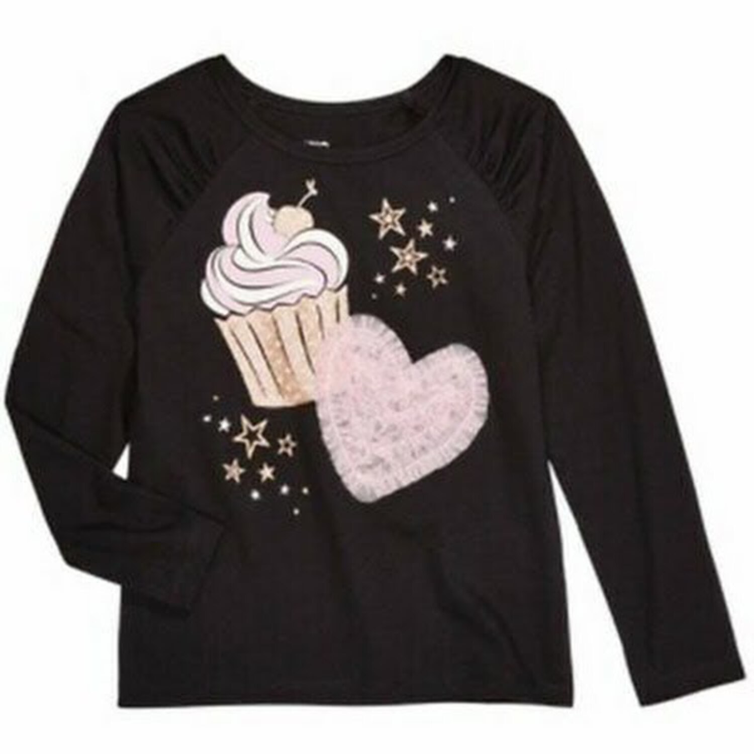 Epic Threads Little Girls Cupcake Heart T-Shirt, Various Sizes: 5/Black ...