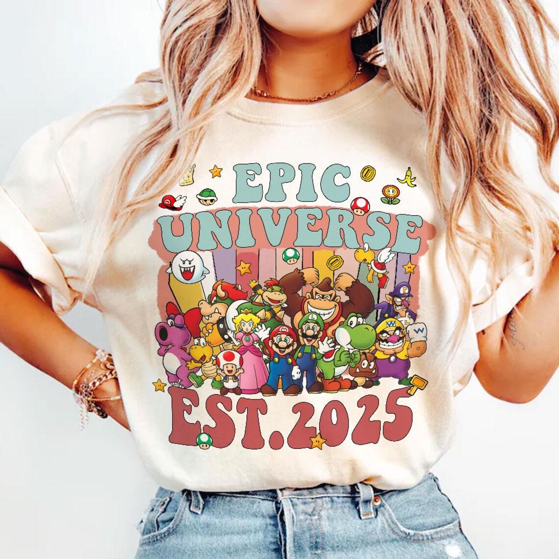 Epic Universe 2025 T-shirt, Super Mario shirt, Family Universe park ...