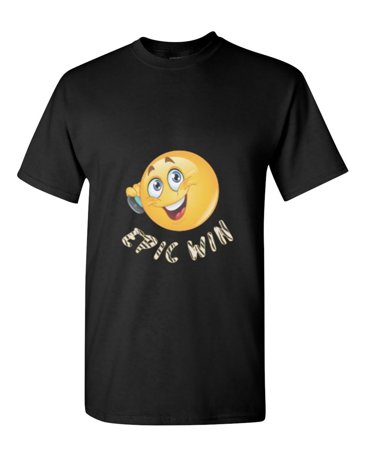 Epic Win Emoji Celebration Fun Meme Victory Graphic Inspired T-Shirt ...