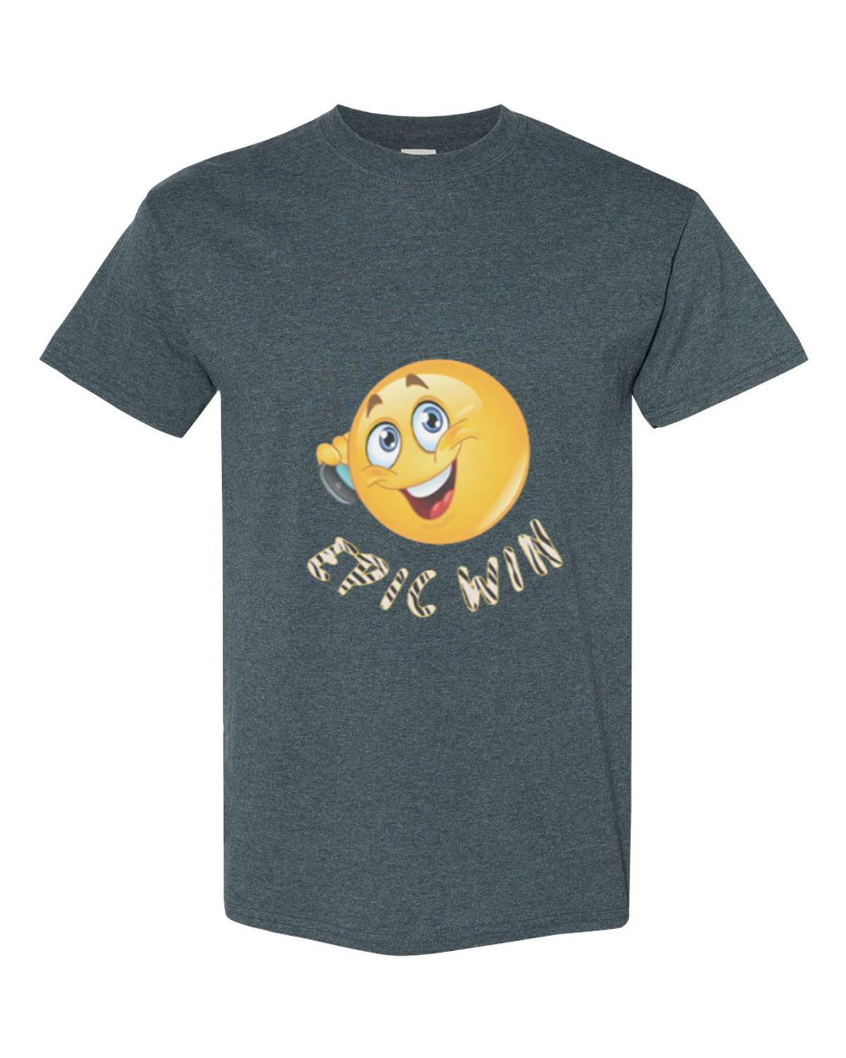 Epic Win Emoji Celebration Fun Meme Victory Graphic Inspired T-Shirt ...
