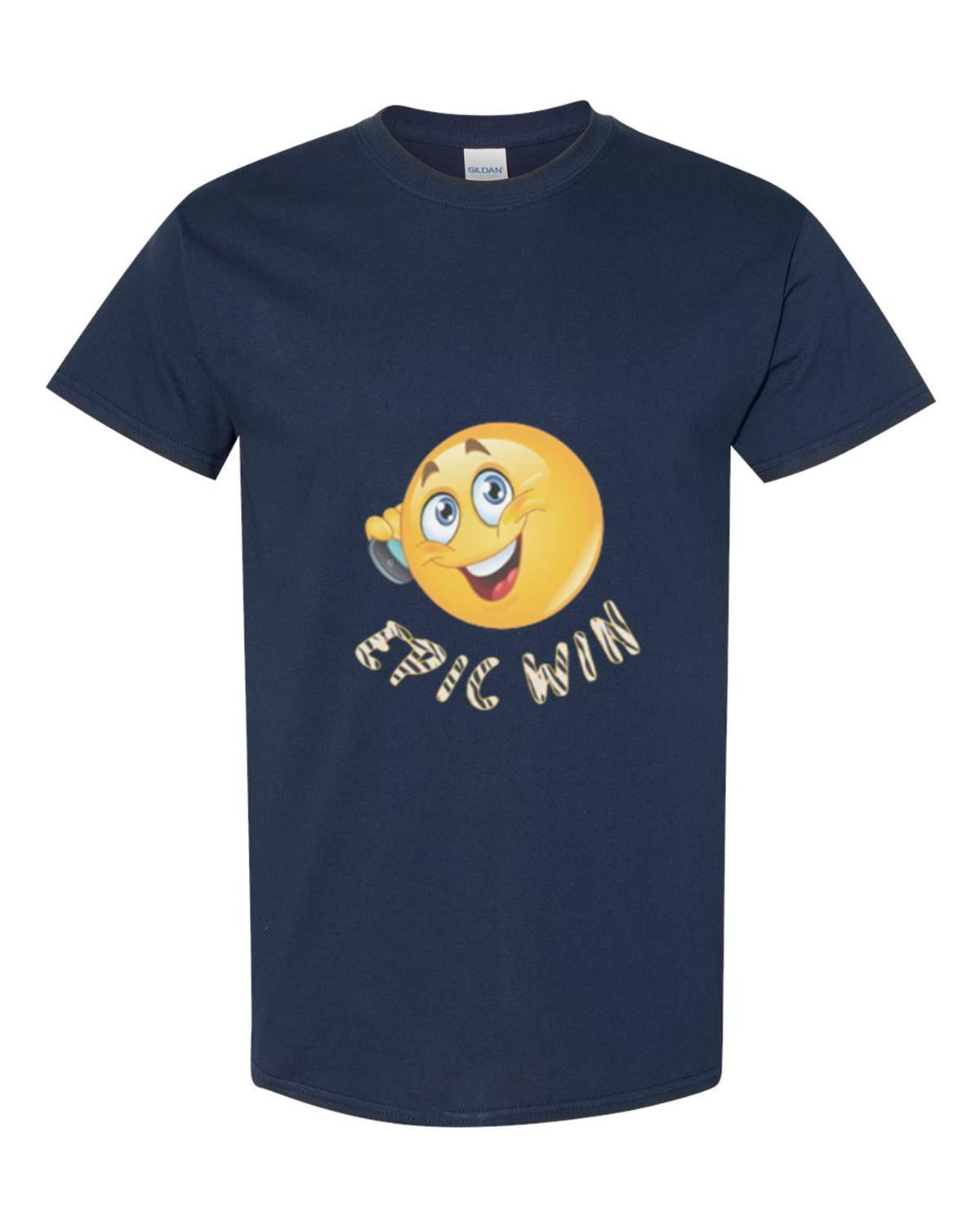 Epic Win Emoji Celebration Fun Meme Victory Graphic Inspired T-Shirt ...